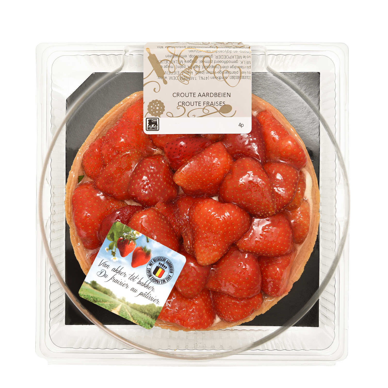 Delhaize | Taart | Croute-Aardbei | 4 personen | 1 st | Delhaize