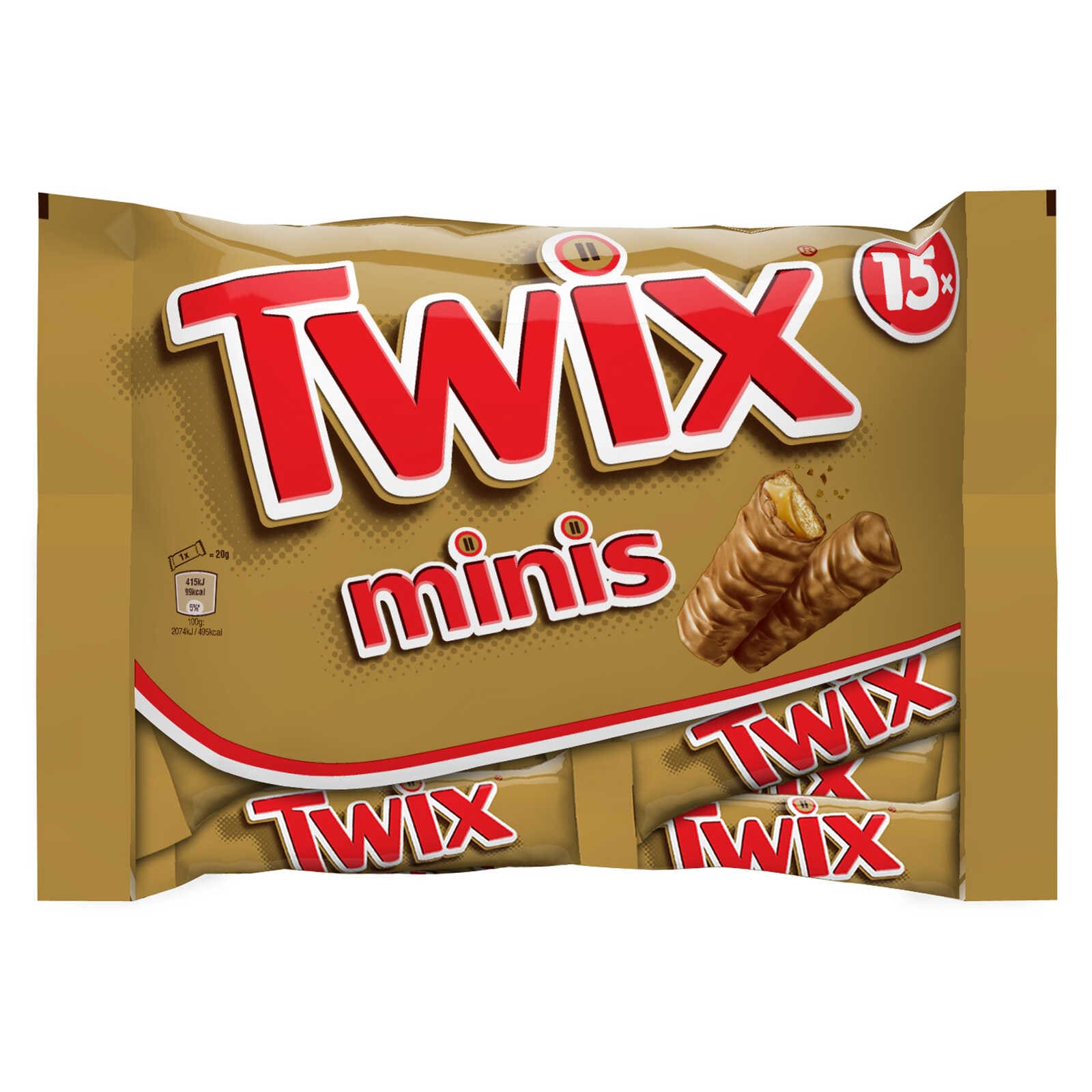 Twix | Chocolade | Minis | Repen | 333 gr | Delhaize
