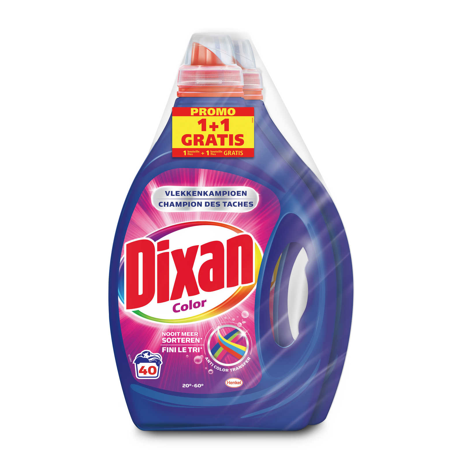 Dixan | Lessive | Gel | Couleur | Duo | 80 pc | Delhaize