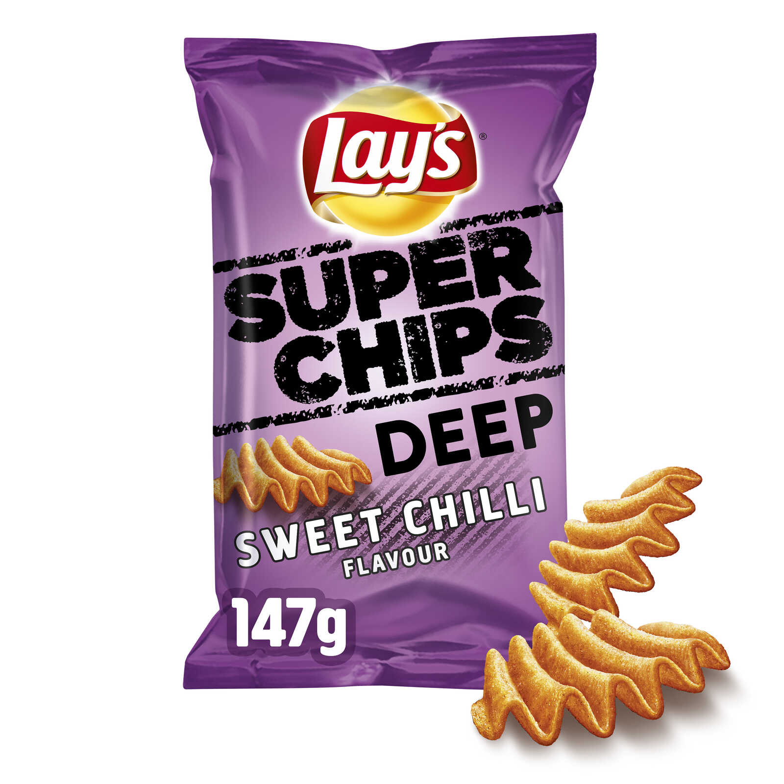 Lay's | Deep Ridged | Chips | Ribbled | Sweet chilli | 147 gr | Delhaize