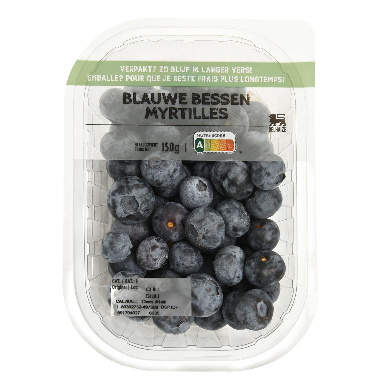 Delhaize | Myrtilles | Bleues | Ravier | 150 gr | Delhaize