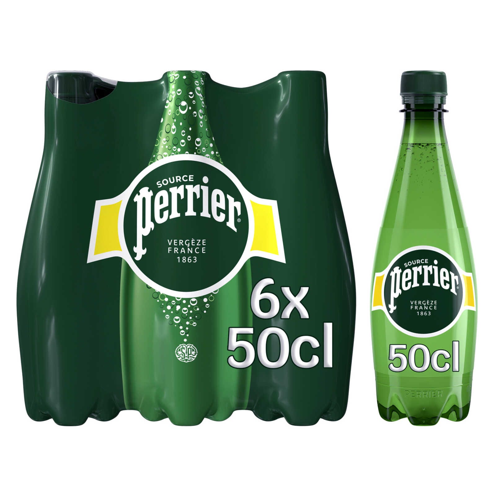Perrier | Eau minérale naturelle | Pétillante | PET | 6 x 50 cl | Delhaize