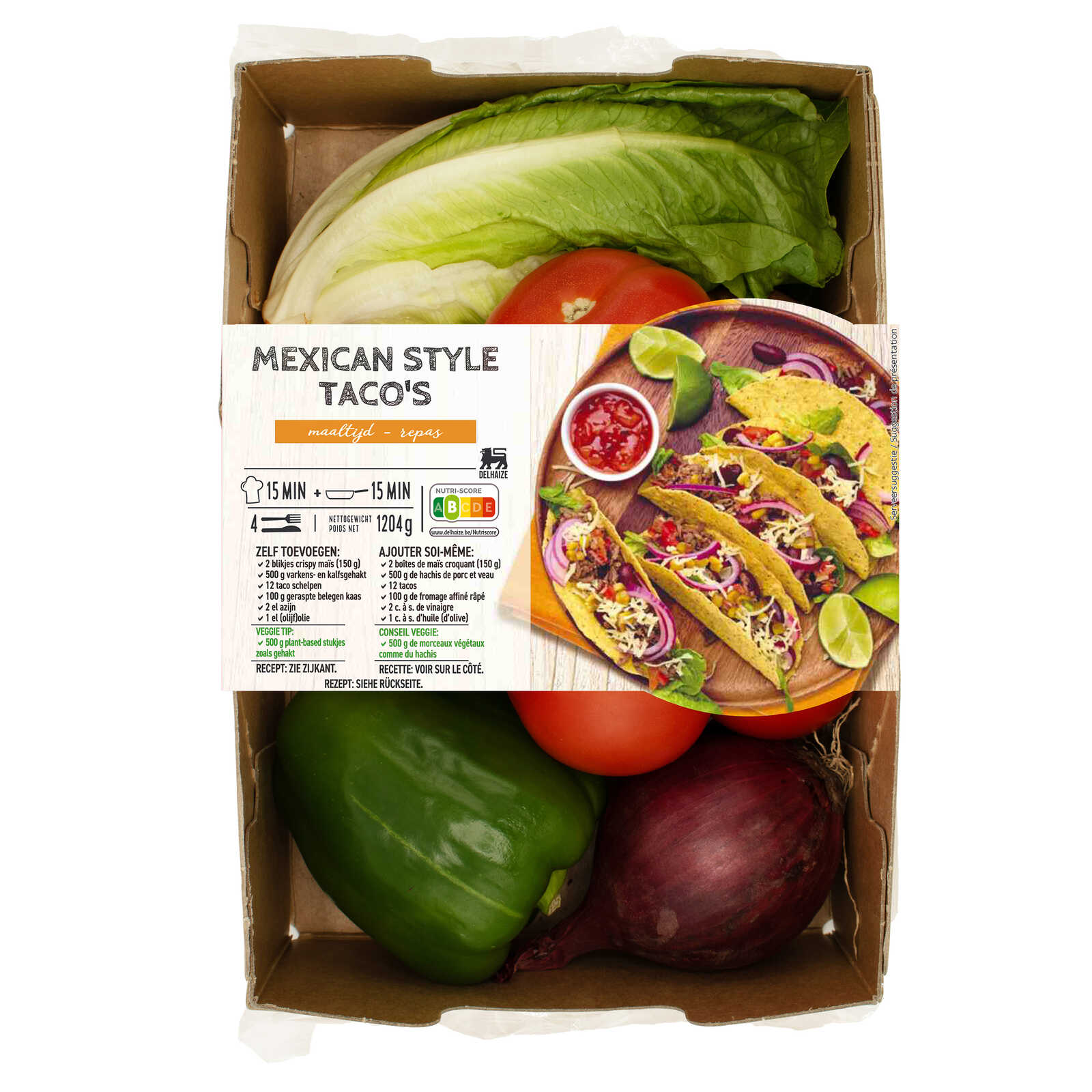 Delhaize | Boîte de repas | Taco Mexican style | 1,204 kg | Delhaize