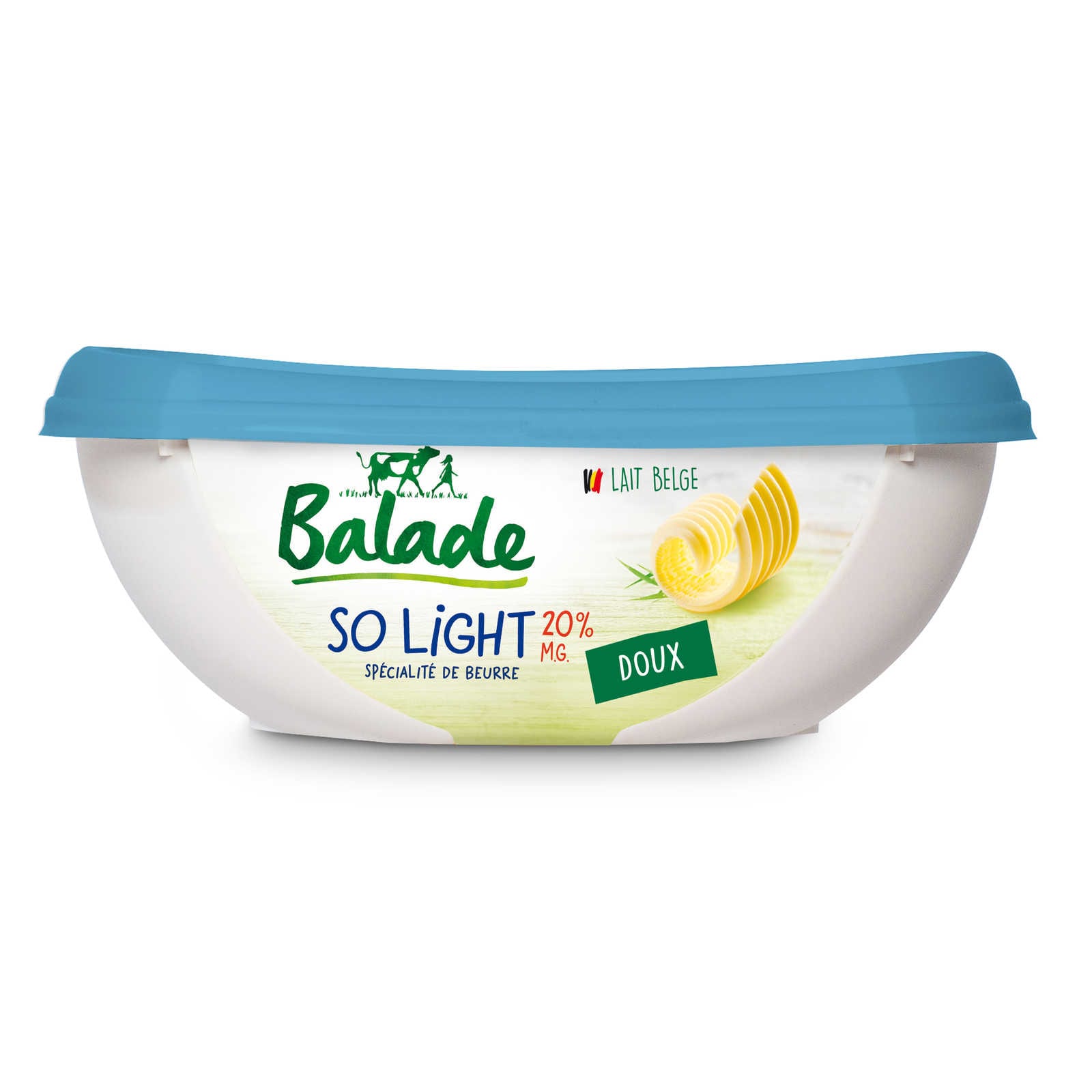 Balade | So Light | Beurre 20% m.g. | A tartiner | Doux | 250 gr | Delhaize