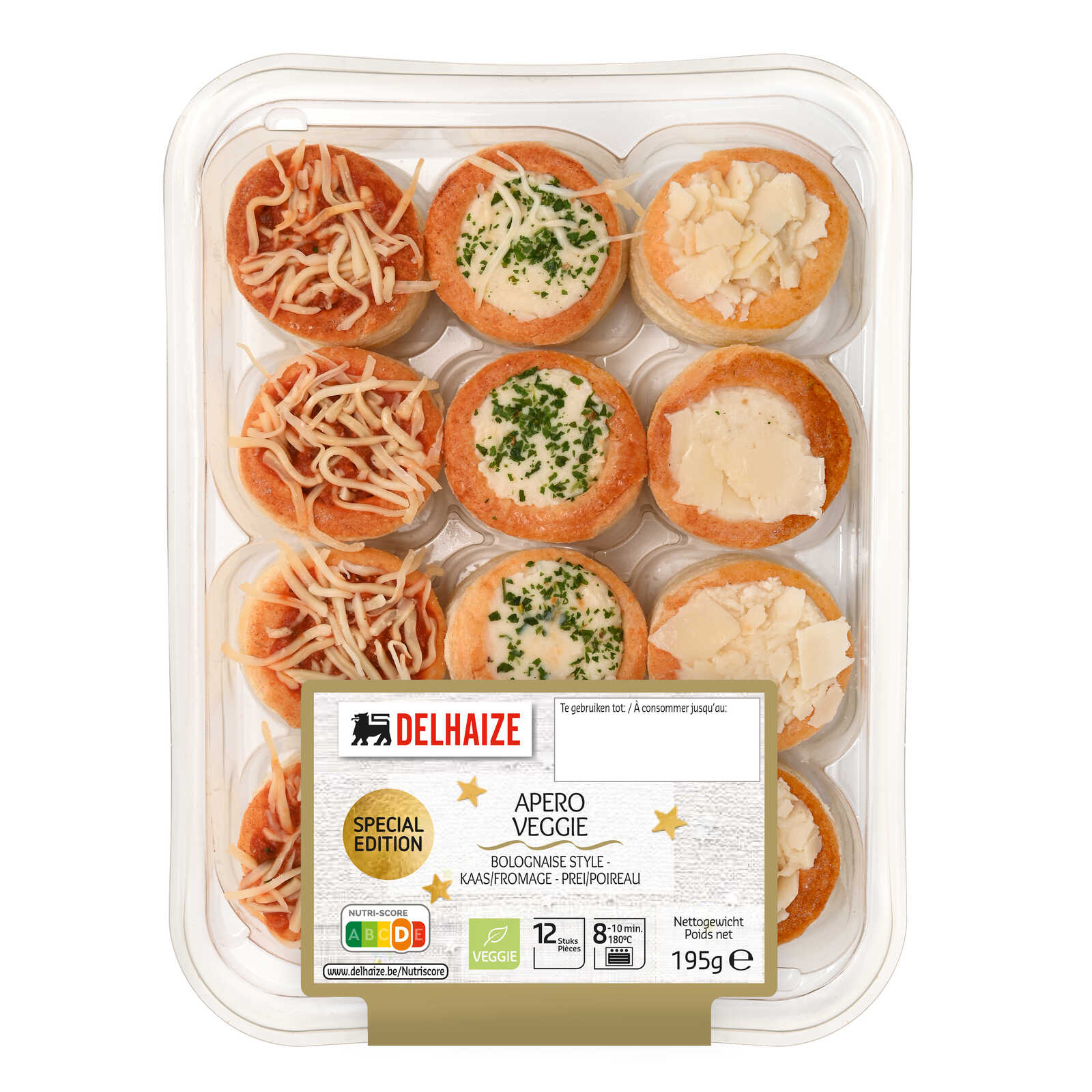 Delhaize | Apero | Veggie | 12 pièces | 195 gr | Delhaize