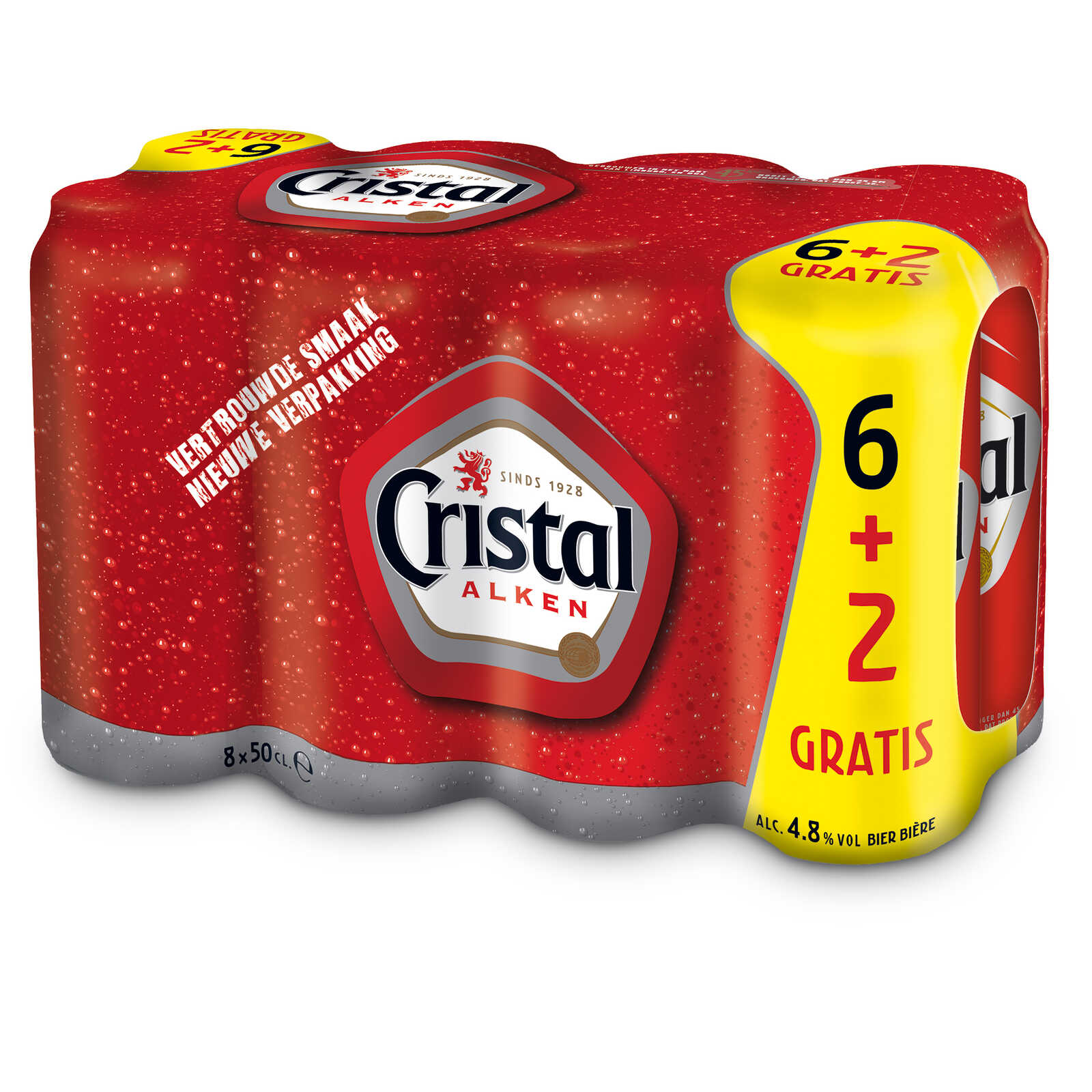 Cristal Alken | Blond bier | Pils | 4,8% | Blik | 6+2 gratis | 8 x 50 ... Cristal Alken | Blond bier | Pils | 4,8% | Blik | 6+2 gratis | 8 x 50 ...