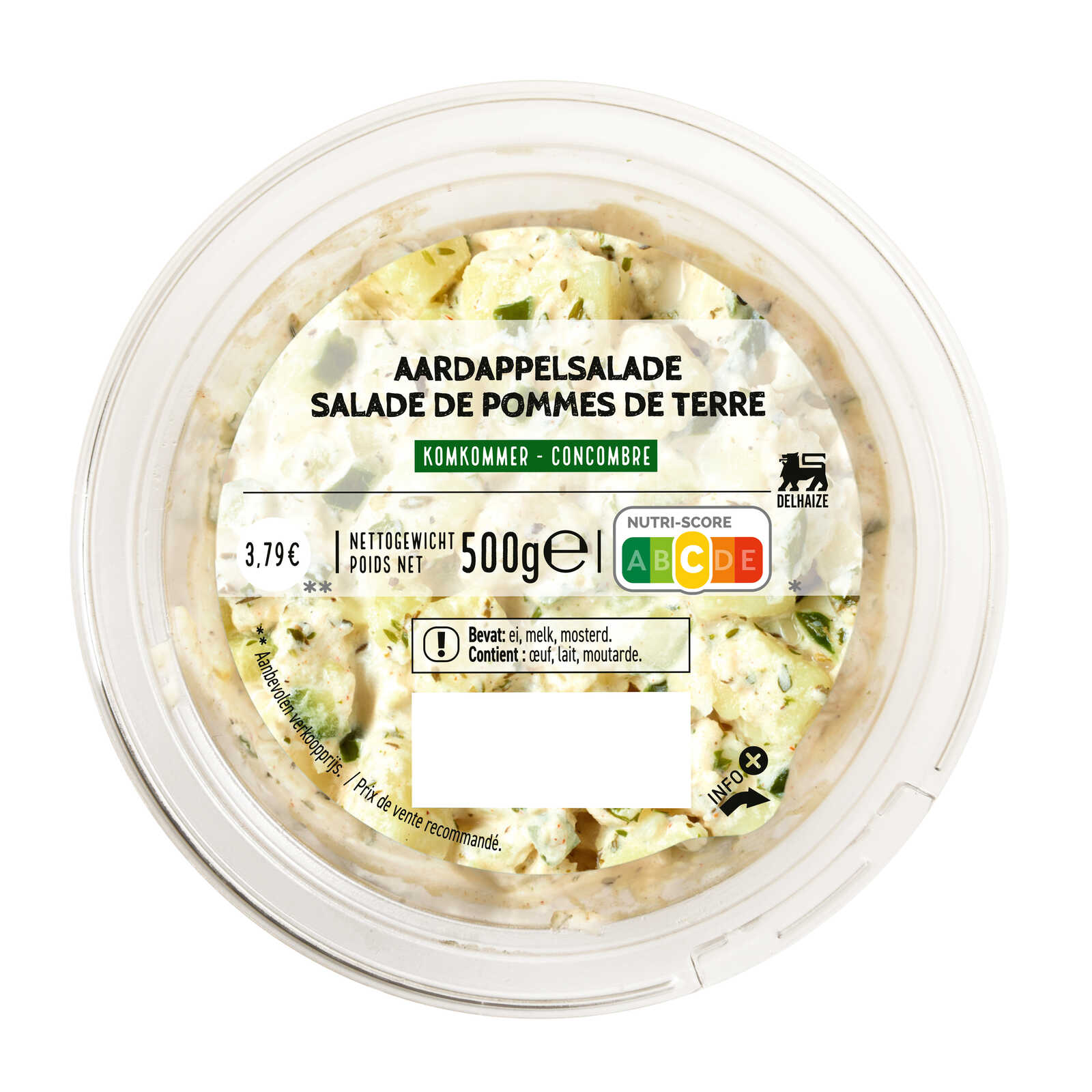 Delhaize | Aardappelsalade | Komkommer | Yoghurt | 500 gr | Delhaize