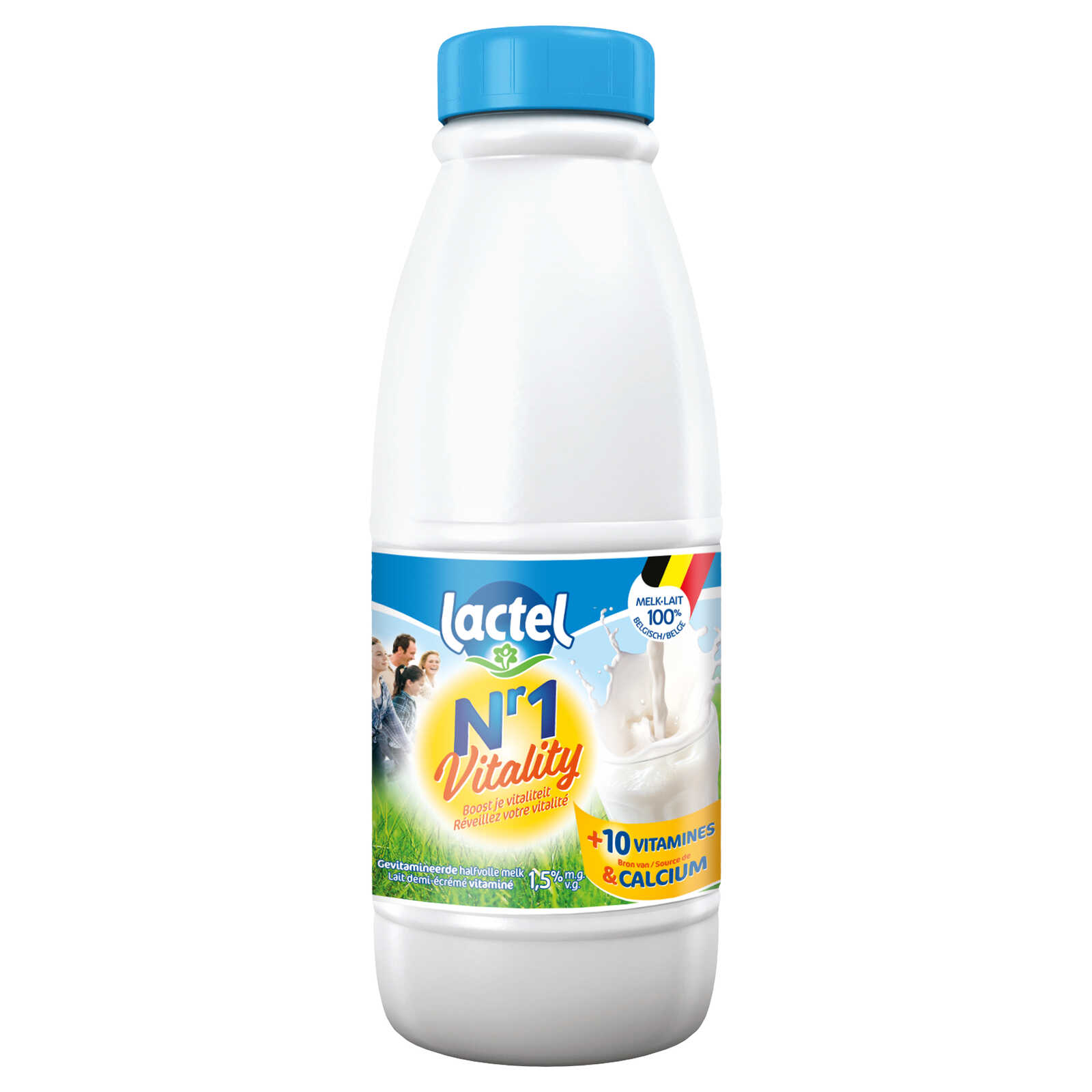 Lactel | Lait | Demi-écrémé | 10 Vitamines | 1 l | Delhaize