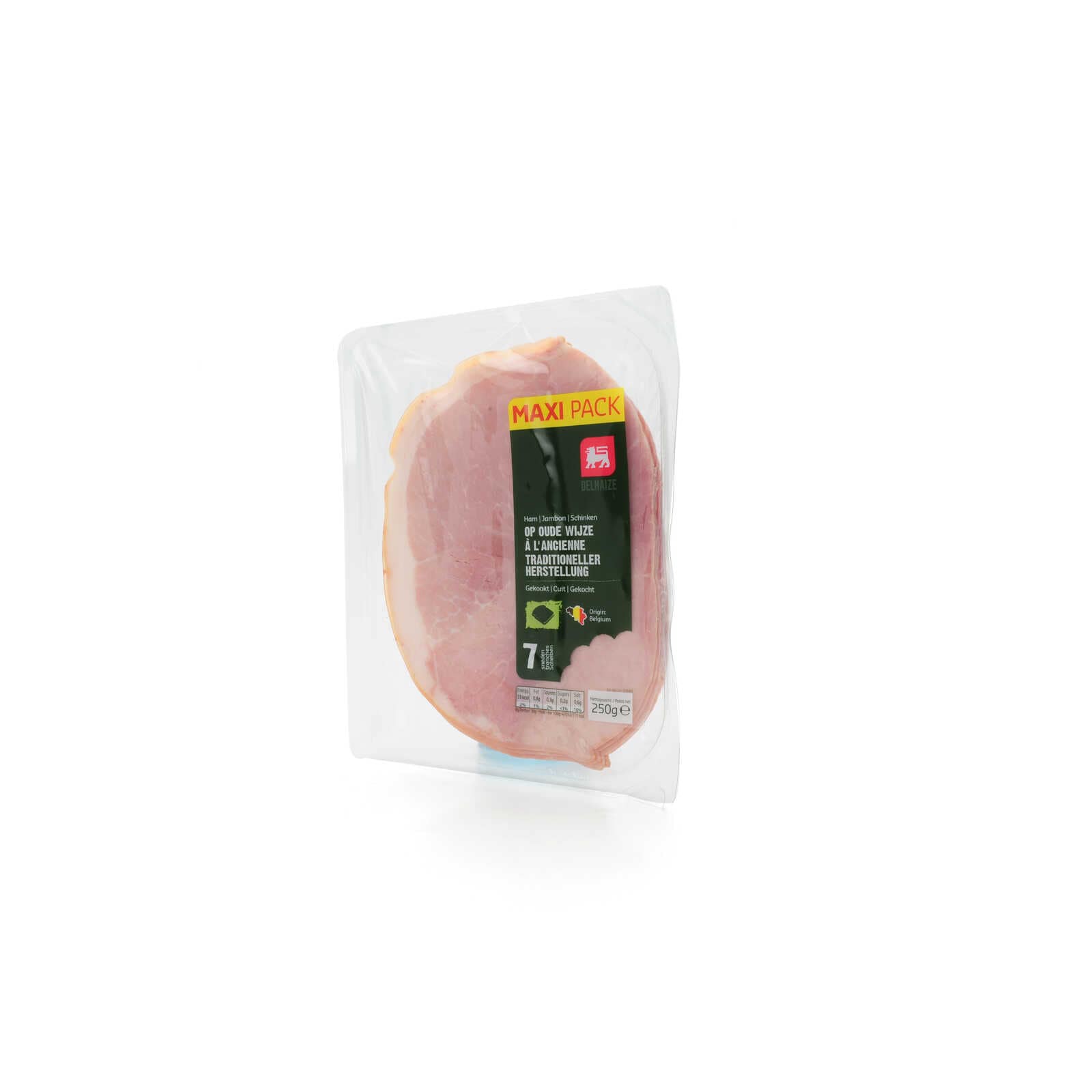 Delhaize | Ham | Oude wijze | Gekookt | Maxi pack | 250 gr | Delhaize