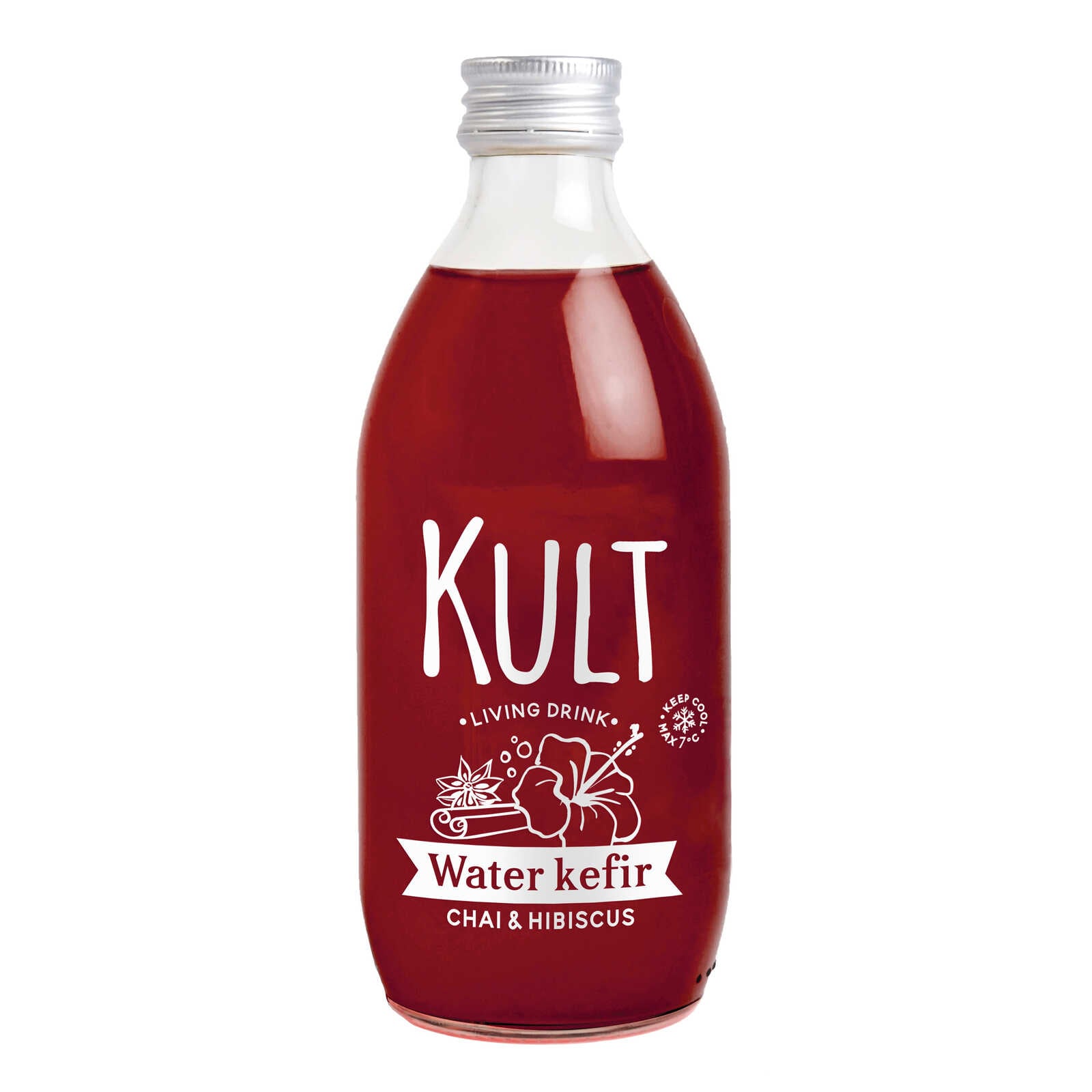 KULT | Kult | Kefir de fruits | Chai Hibiscus | Bio | 33 cl | Delhaize