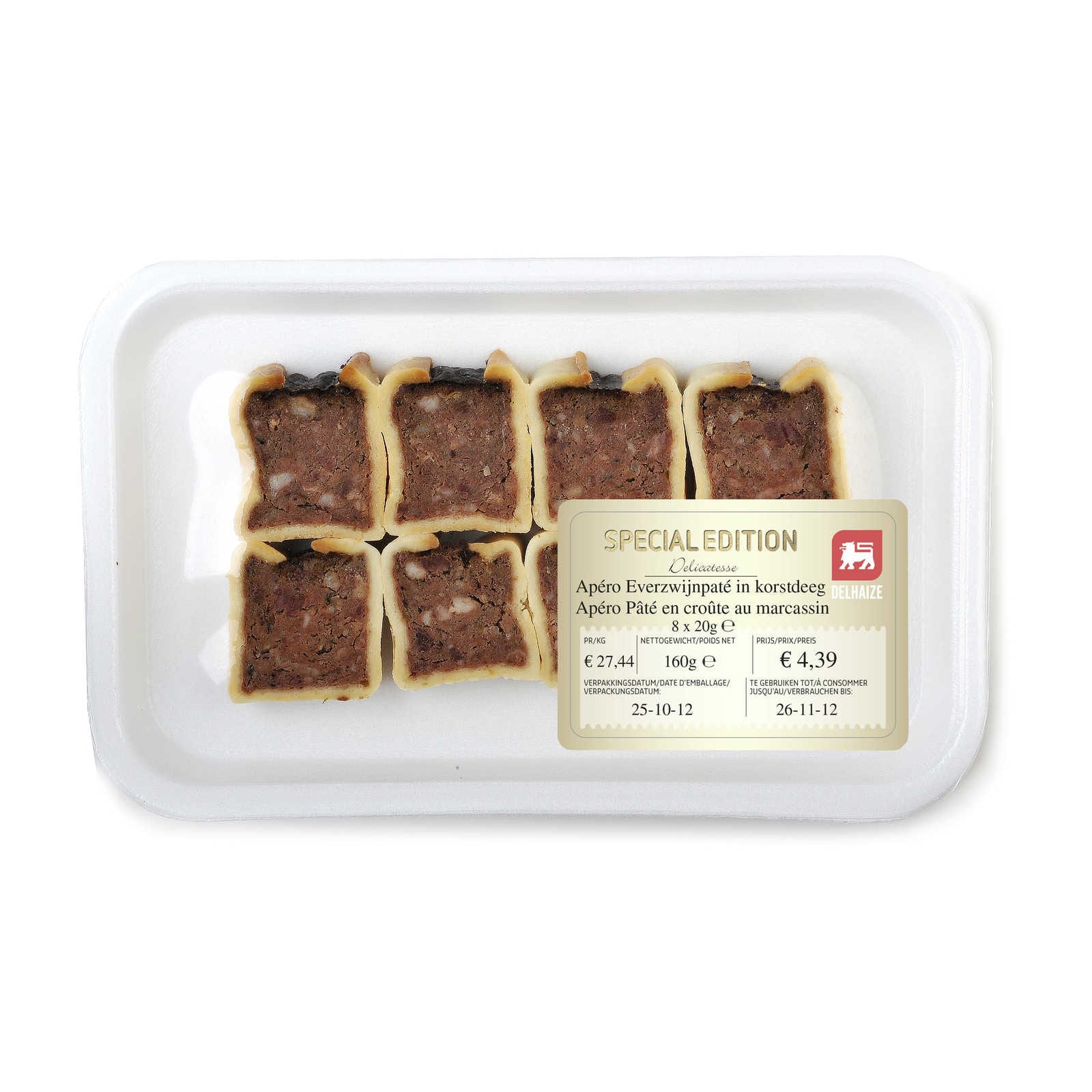 Delhaize | Apéro | Pâté en croûte au marcassin | 8 x 20 gr | Delhaize