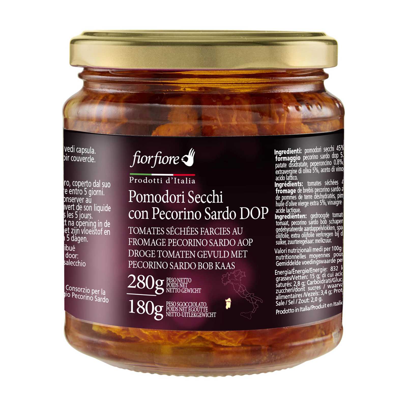 Fior Fiore | Prodotti d'Italia | Tomaten | Zongedroogd | Gevuld | 280 ...