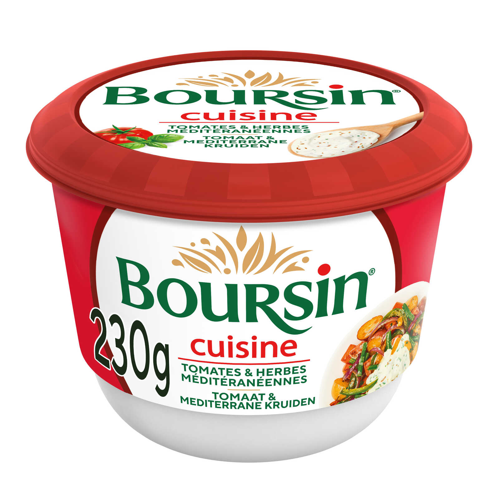 Boursin | Cuisine | Crème | Tomates & herbes mediterraneennes | 230 gr ...