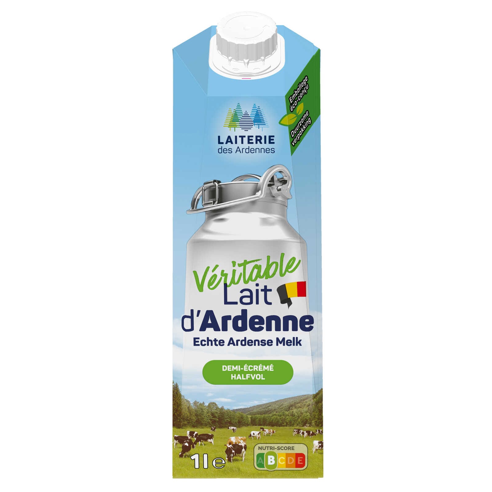Laiterie des Ardennes | Lait | Demi-écrémé | 1 l | Delhaize