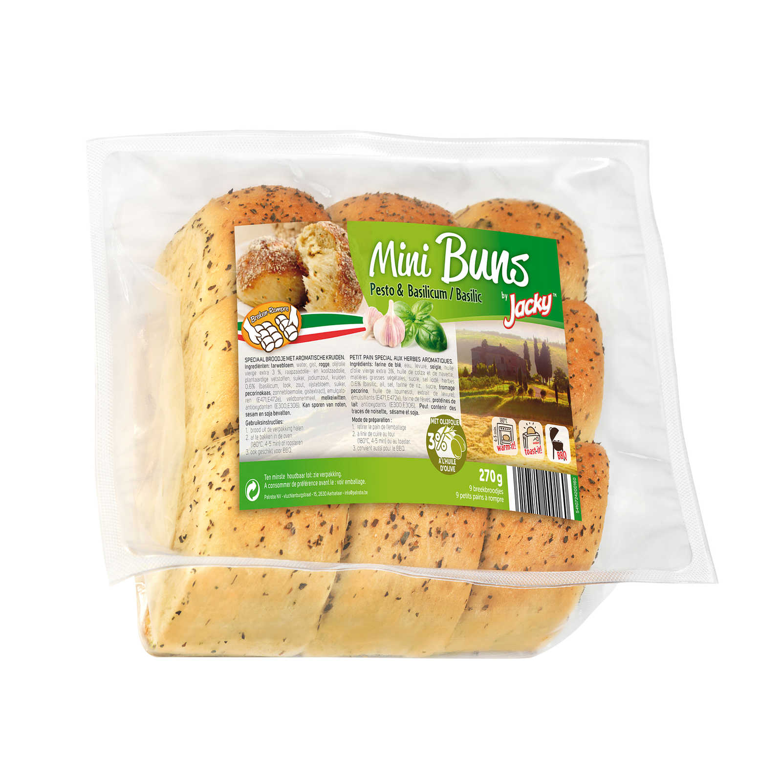Delhaize | Buns | Mini | Pesto | 270 gr | Delhaize