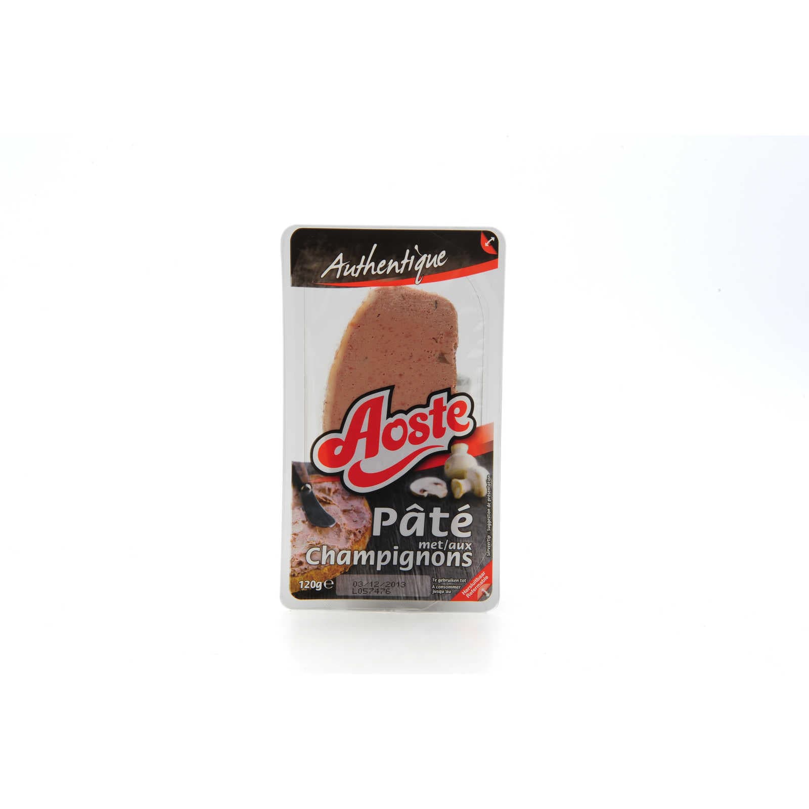 Aoste | Authentique | Pâté aux champignons | 120 gr | Delhaize