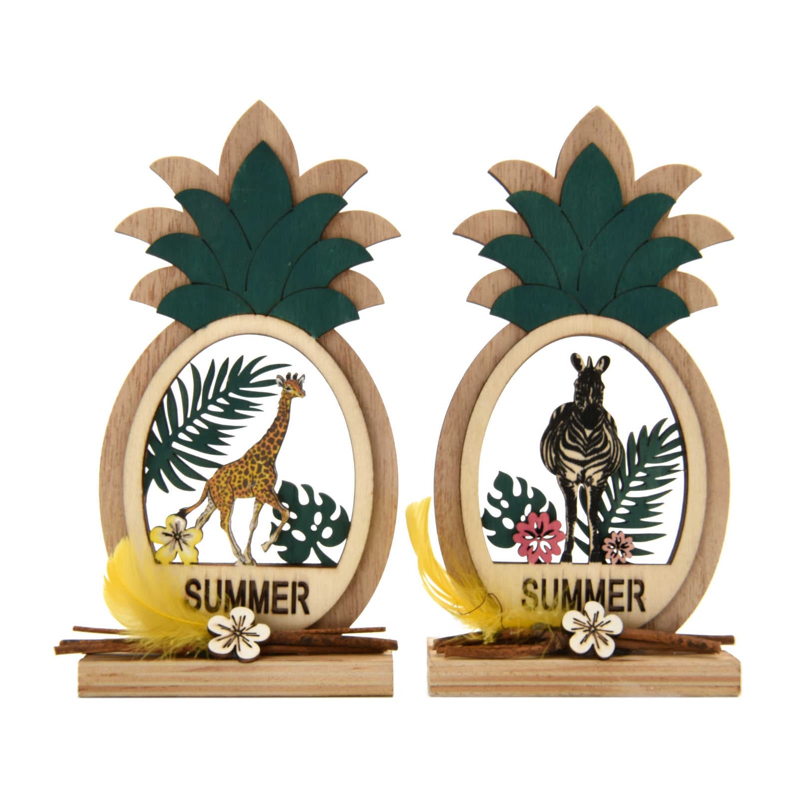 Delhaize | Houten Ananas 19cm | 1 st | Delhaize