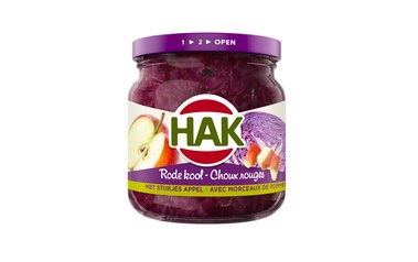 Hak | Rode kool | Stukjes appel | 180 gr | Delhaize