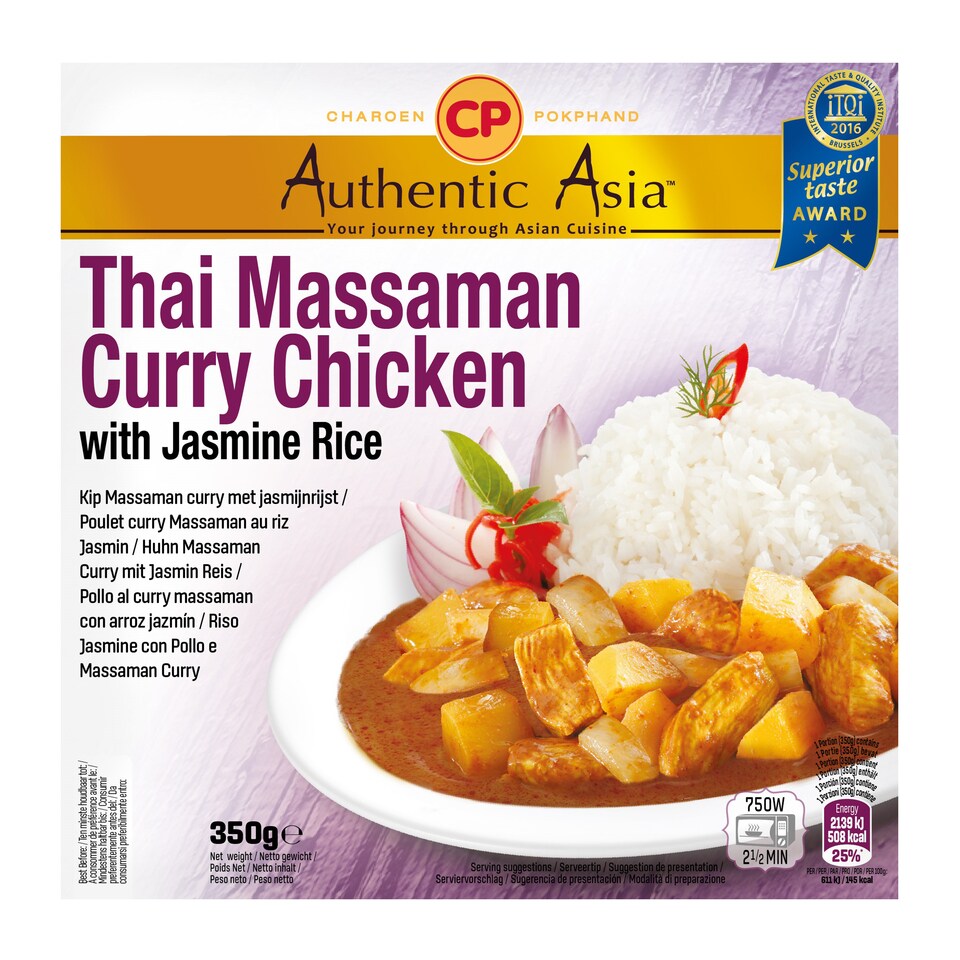 Authentic Asia | Kip | Massaman | Jasmijnrijst | 350 gr | Delhaize