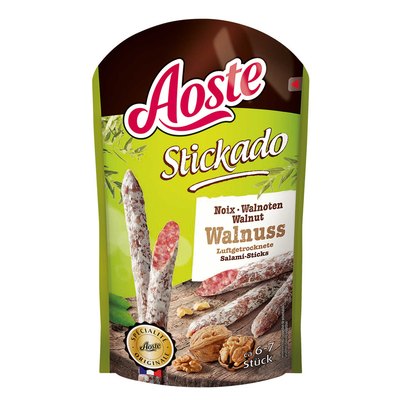 Aoste | Stickado | Mini -Salamis | Noix | 70 gr | Delhaize