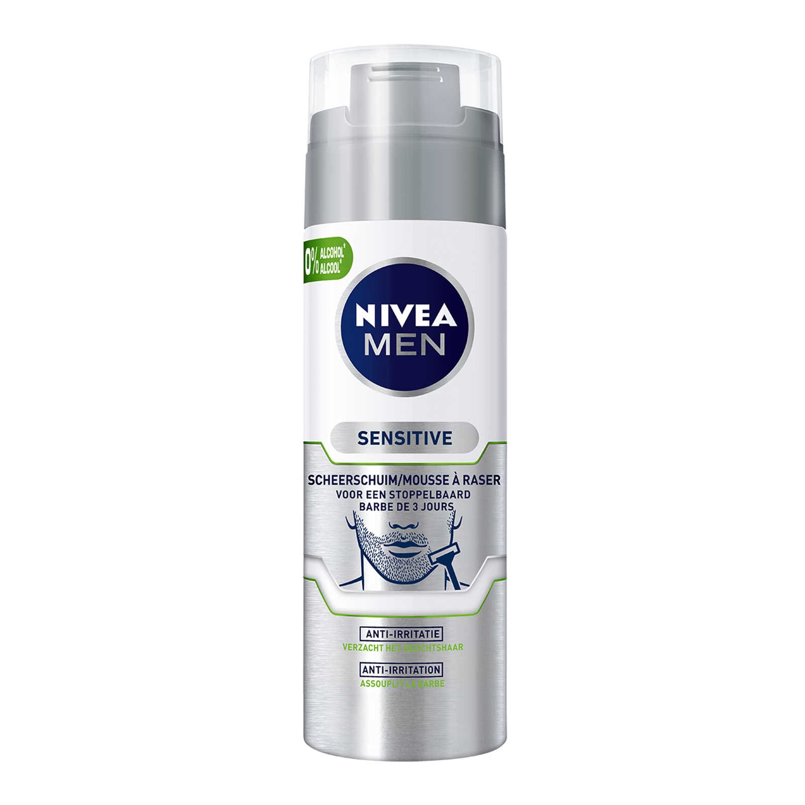 Nivea | For Men | Scheerschuim | Stoppelbaard | 200ML | 20 cl | Delhaize