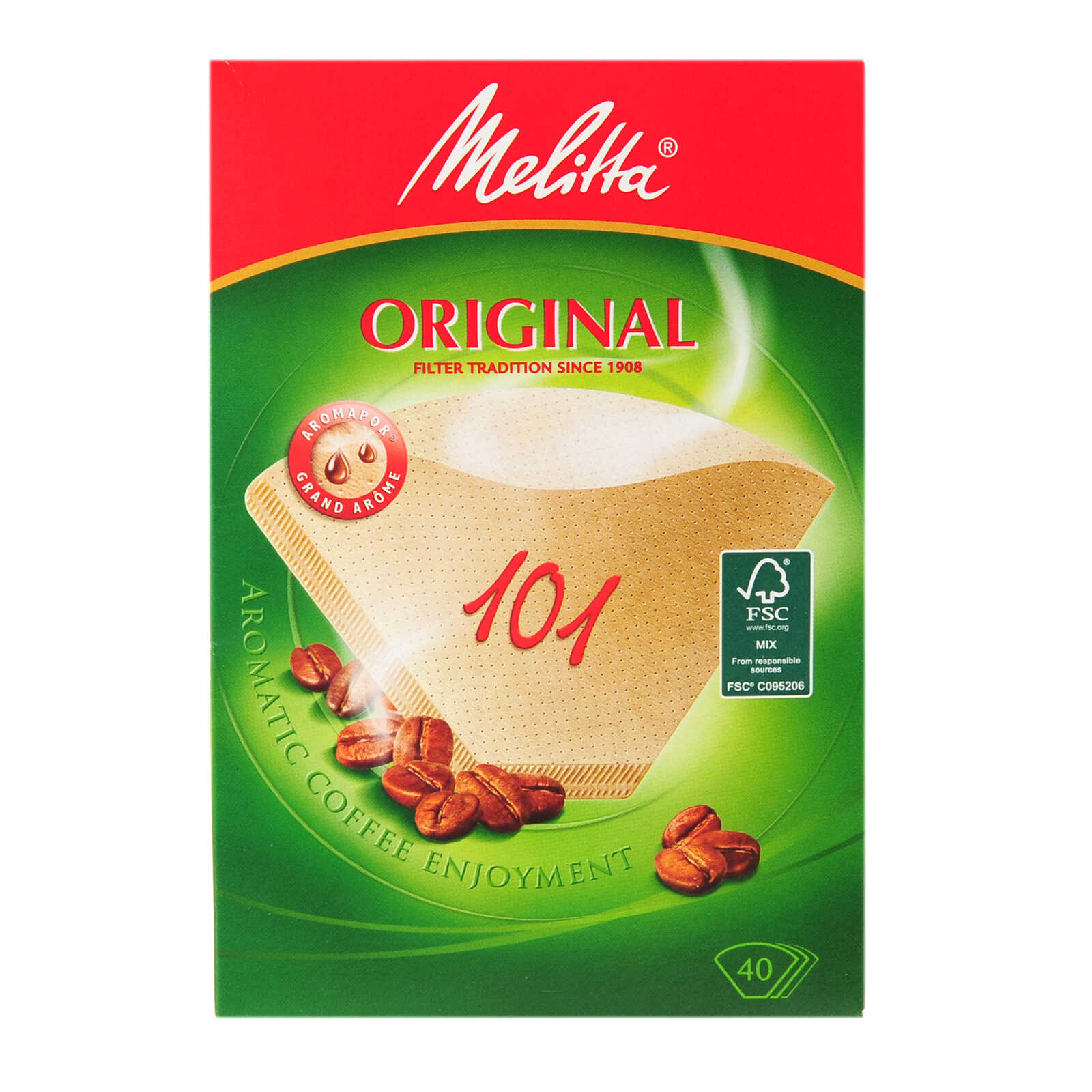Melitta | 101 | Koffiefilters | Original bruin | 40 st | Delhaize