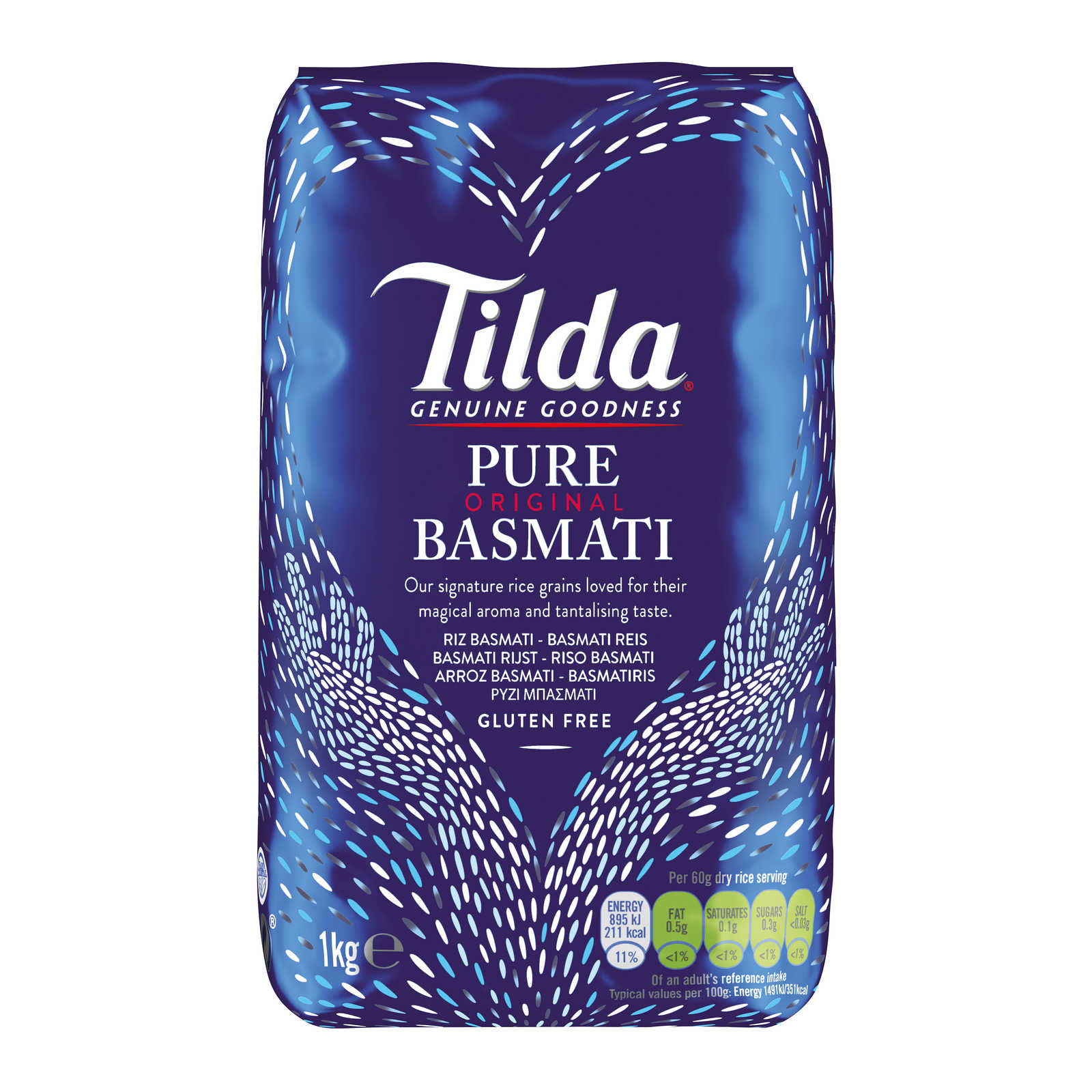 Tilda | Rijst | Basmati | Puur | 1 kg | Delhaize