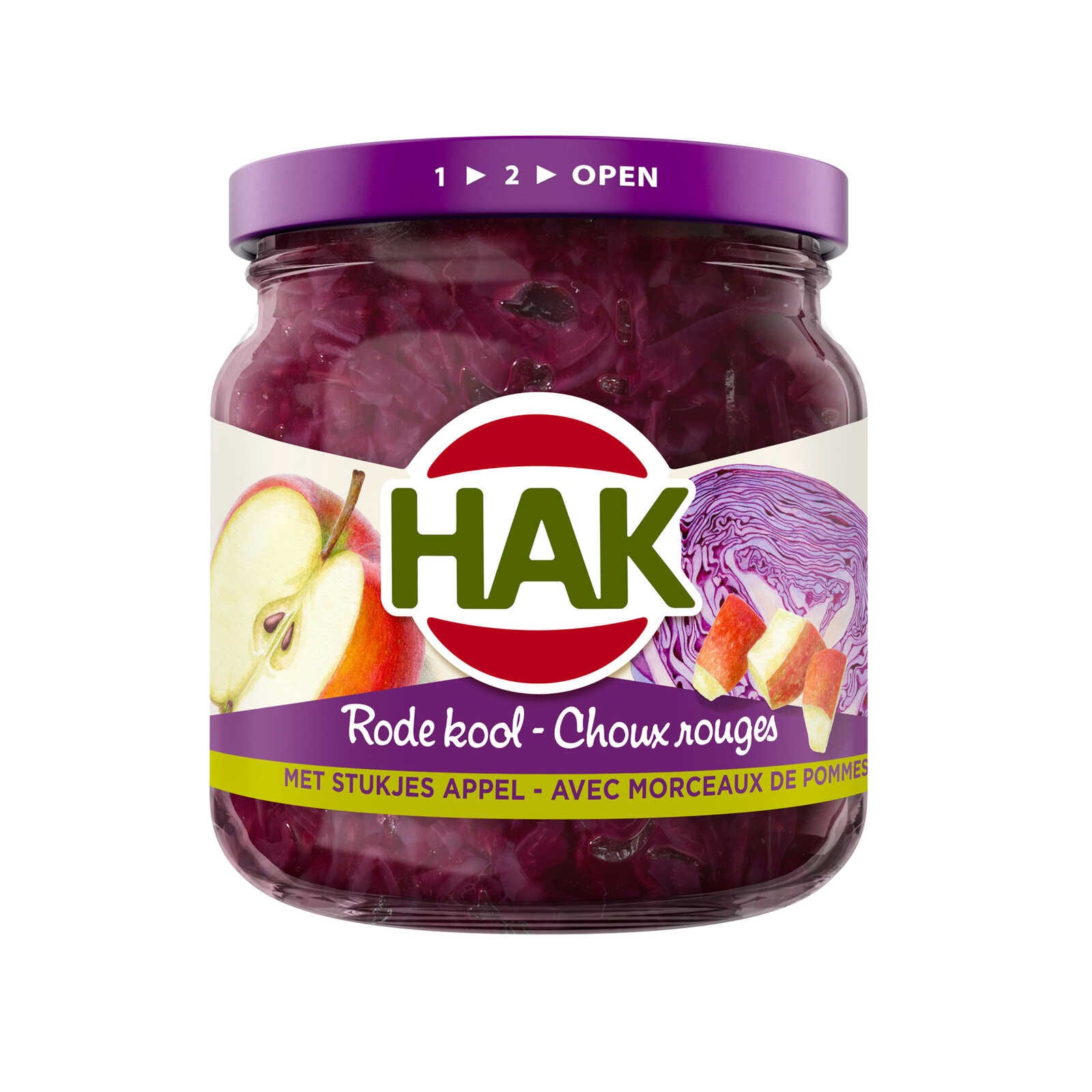 Hak | Rode kool | Stukjes appel | 180 gr | Delhaize