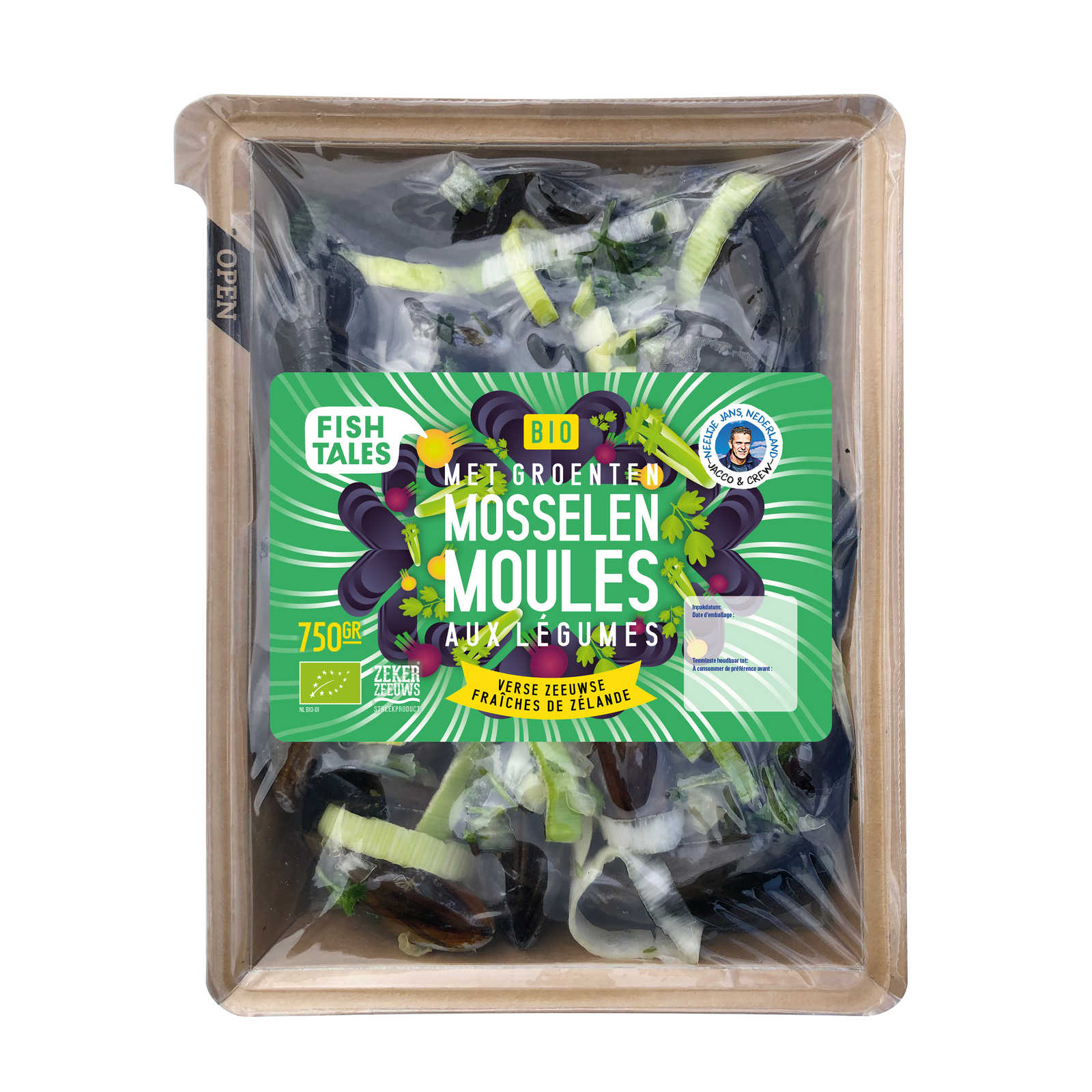 Fish Tales | Mosselen | Groenten | Bio | 750 gr | Delhaize
