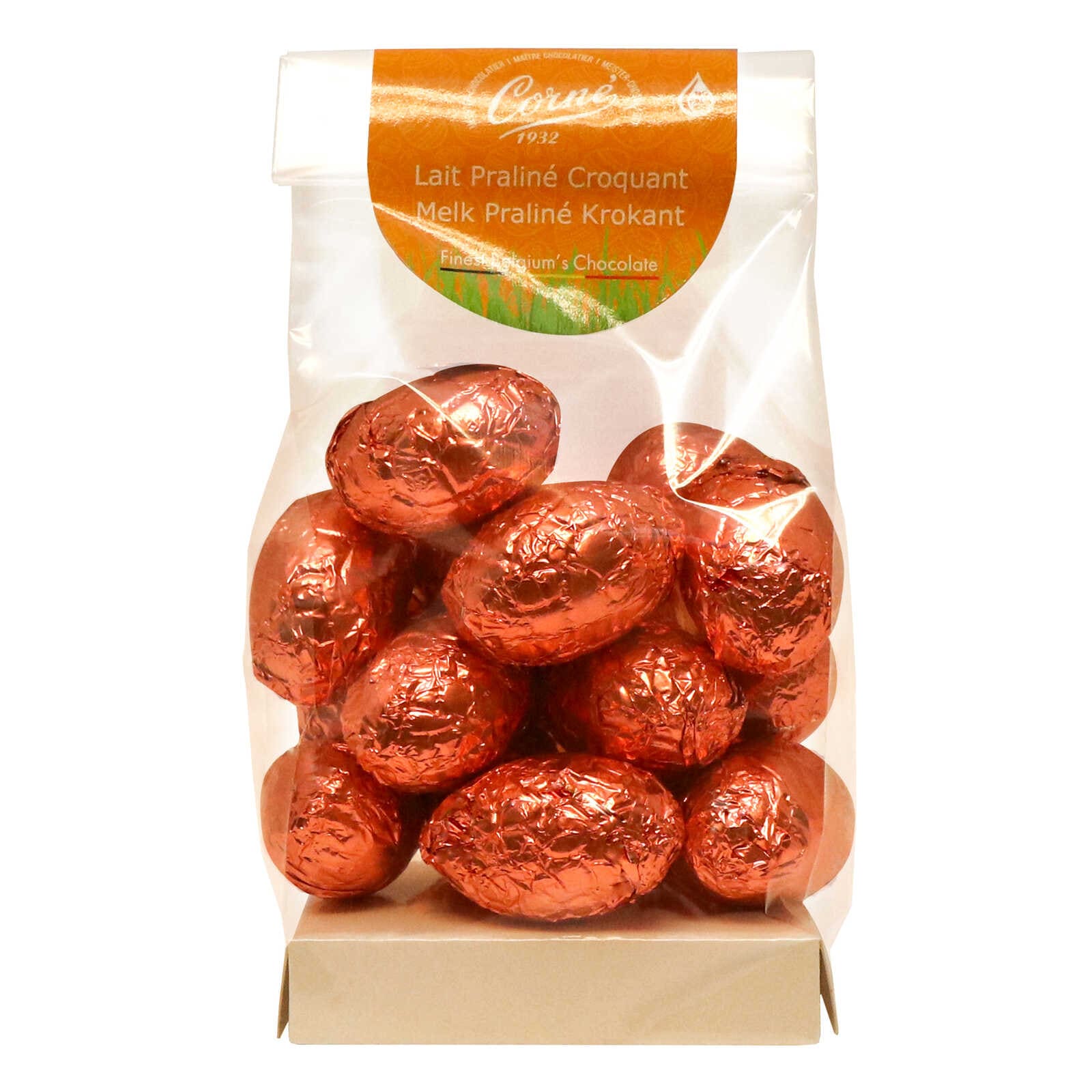 Corne | Paaseitjes | Melk | Praliné | Crunchy | 200 gr | Delhaize