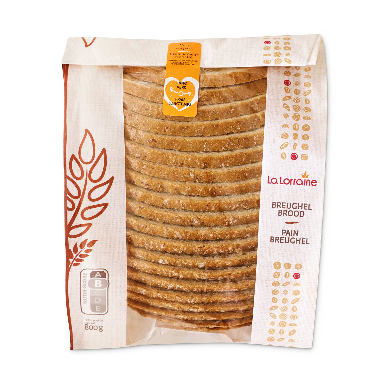 La Lorraine | Pain | Breughel | Gris | 800 gr | Delhaize