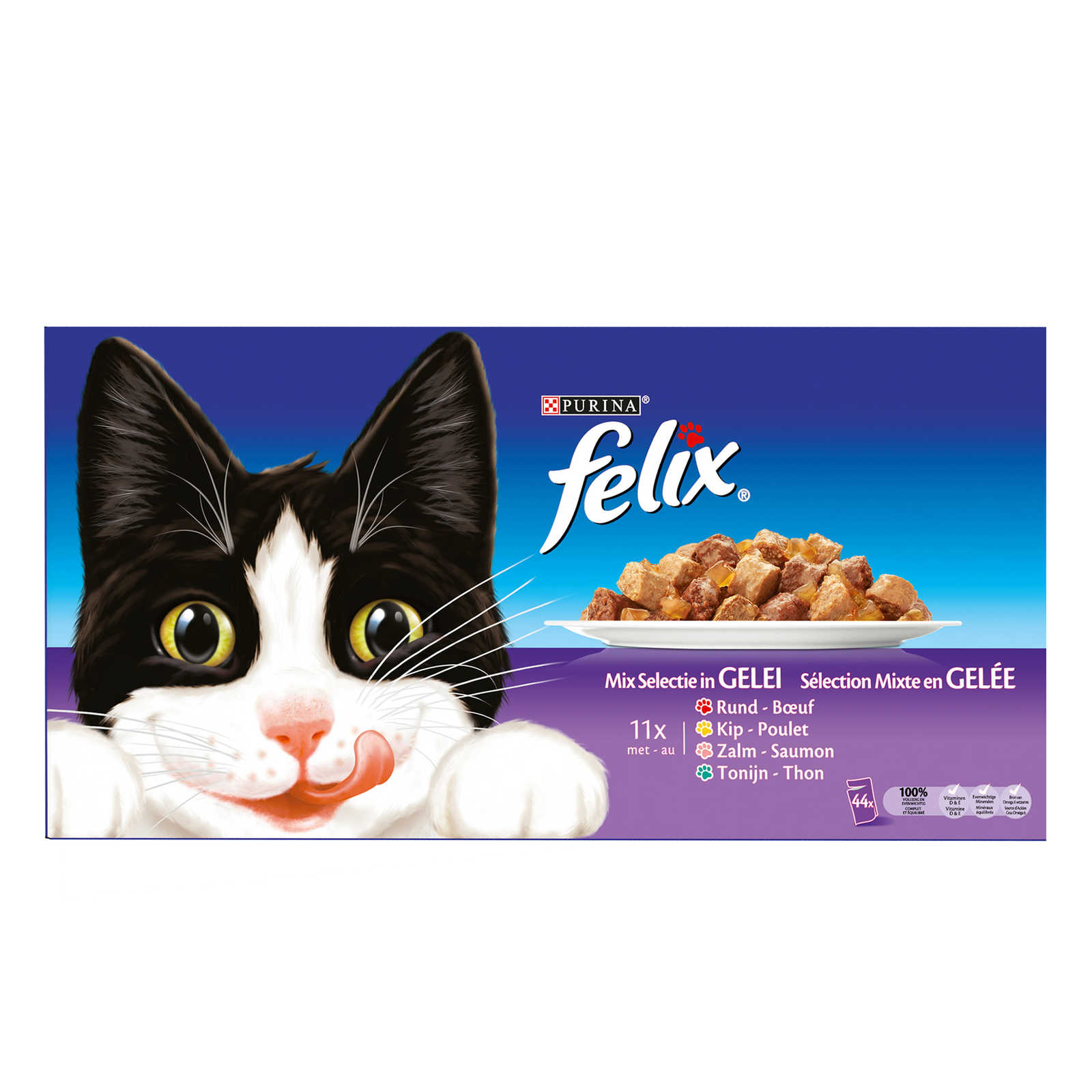 Purina | Felix | Aliment chat | Sélection | Mixte en Gelée | 44 x 100 ...