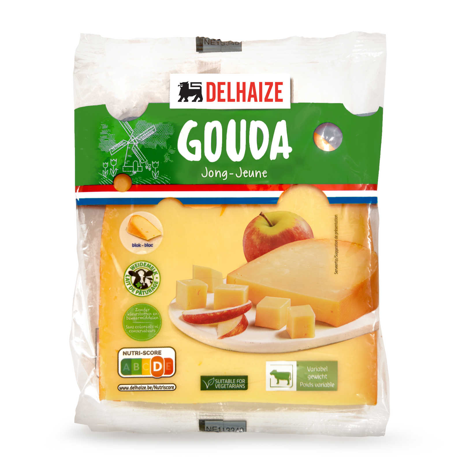 Delhaize | Gouda | Jeune | Bloc | +/- 330 gr | Delhaize