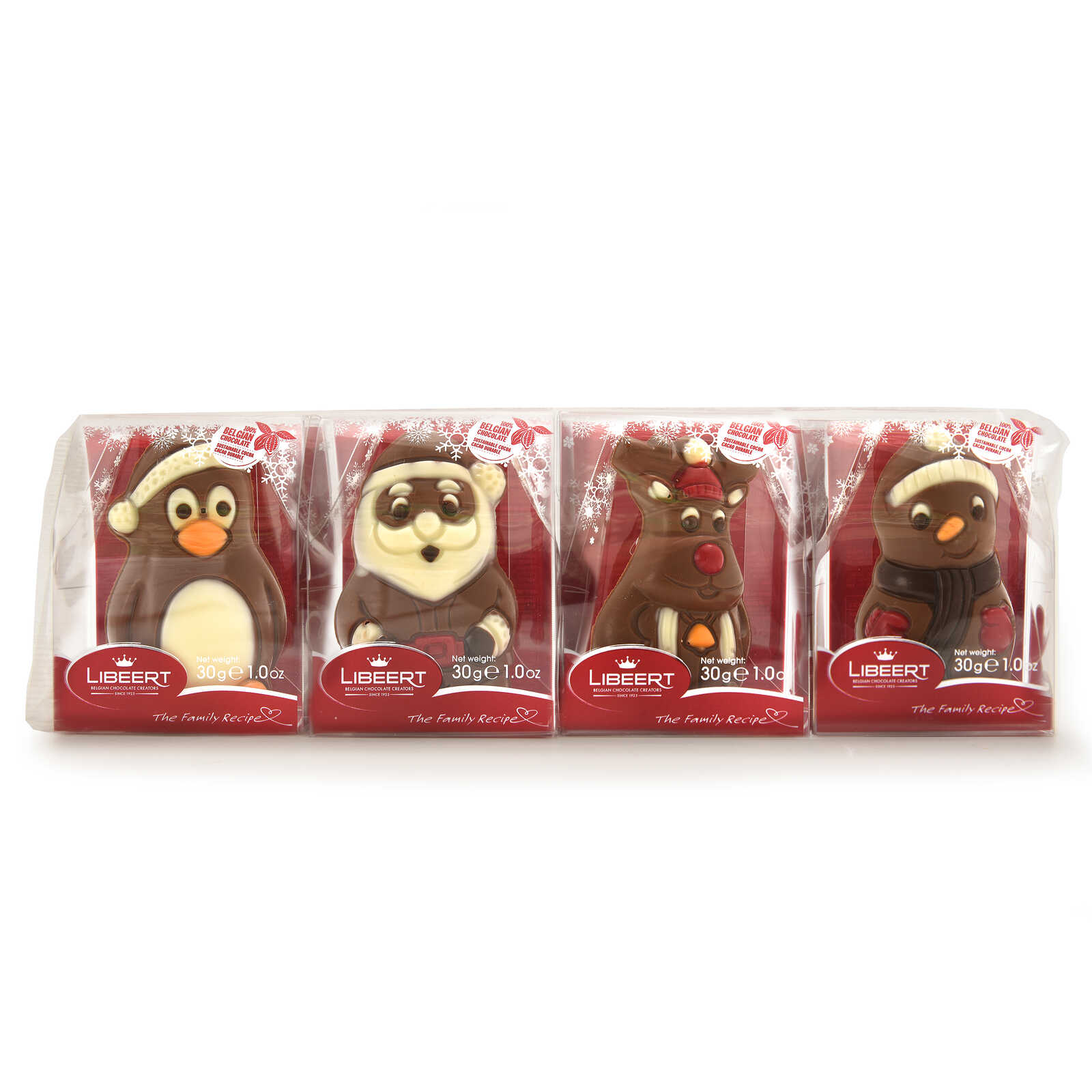 Libeert | Chocolat | Lait | Figurines couleurs noel | 120 gr | Delhaize