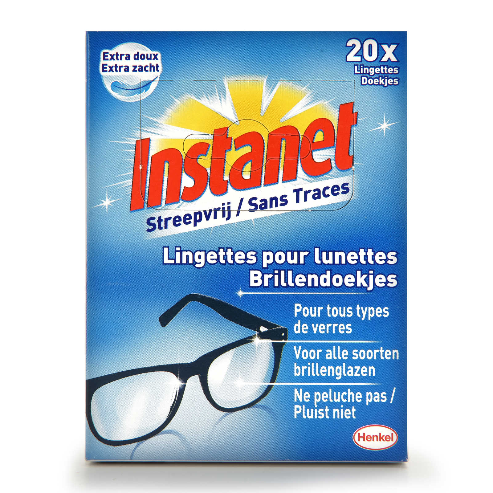 Instanet | Lingettes lunettes | 20 pc | Delhaize