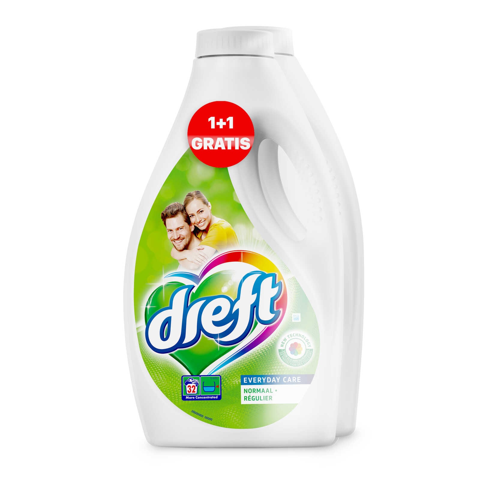 Dreft | Lessive | Liquide | Regular | 1.76 L | 32 DS | 1+1 | 2 x 32 pc ...
