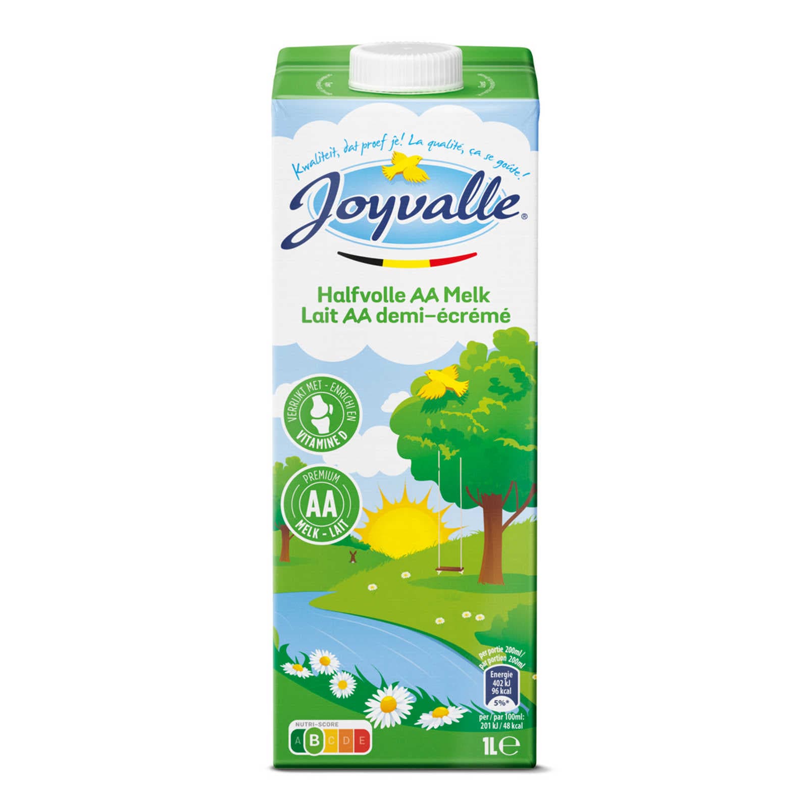 Joyvalle | Lait | Demi-écrémé | 1 l | Delhaize