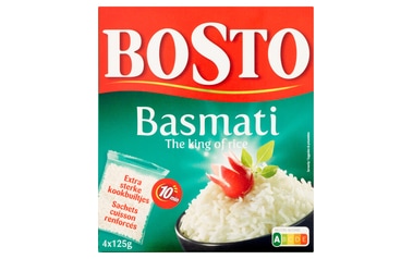 Bosto | Rijst | Basmati | 10 min | 4 x 125 gr | Delhaize
