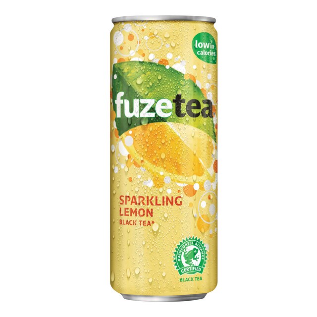 Fuze Tea | Black Tea | Bruisend |Lemon | Can | 25 cl | Delhaize