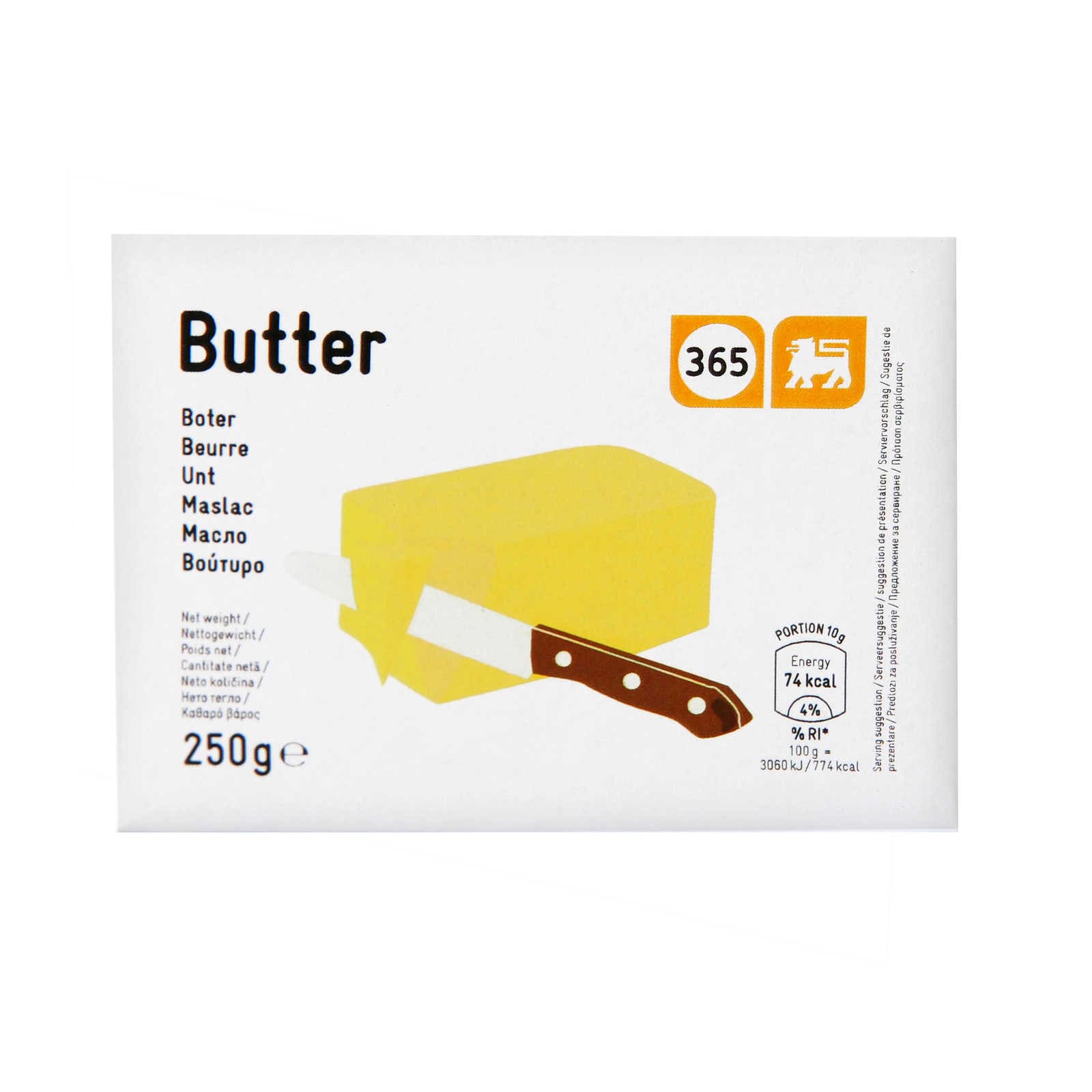 365 | Delhaize | Beurre | 82% M.G. | 250 gr | Delhaize