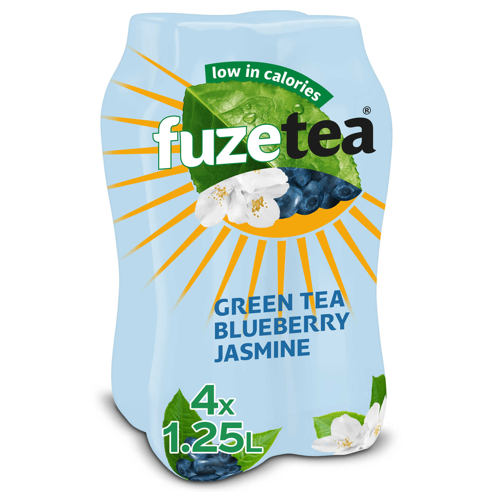 Fuze Tea | Green Tea | Fuze tea | Myrtille | Jasmin | Pet | 4 x 1,25 l ...