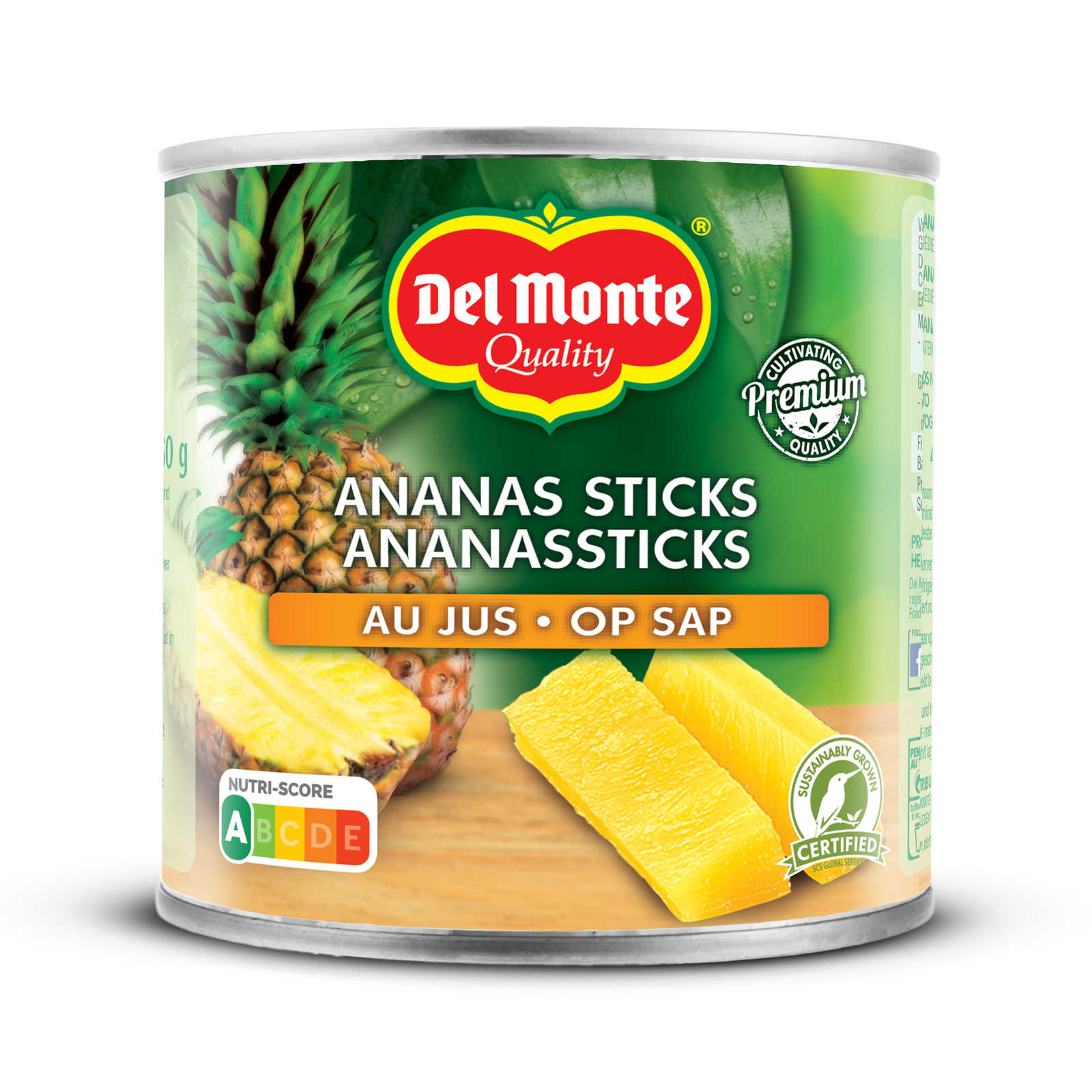 Del Monte | Ananas | Sticks | Sap | Blik | 260 gr | Delhaize