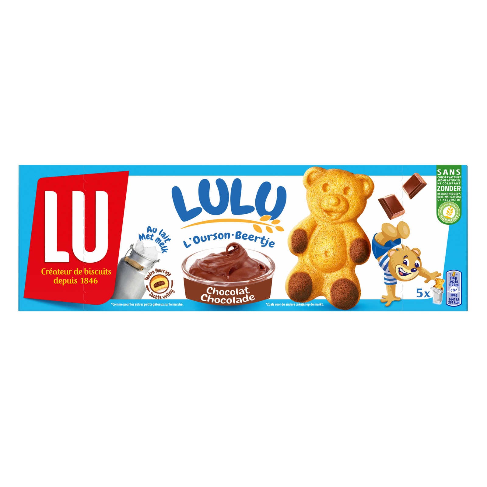 LU | Lulu | Cakes | Chocolat | +cookiebox | 2 x 150 gr | Delhaize