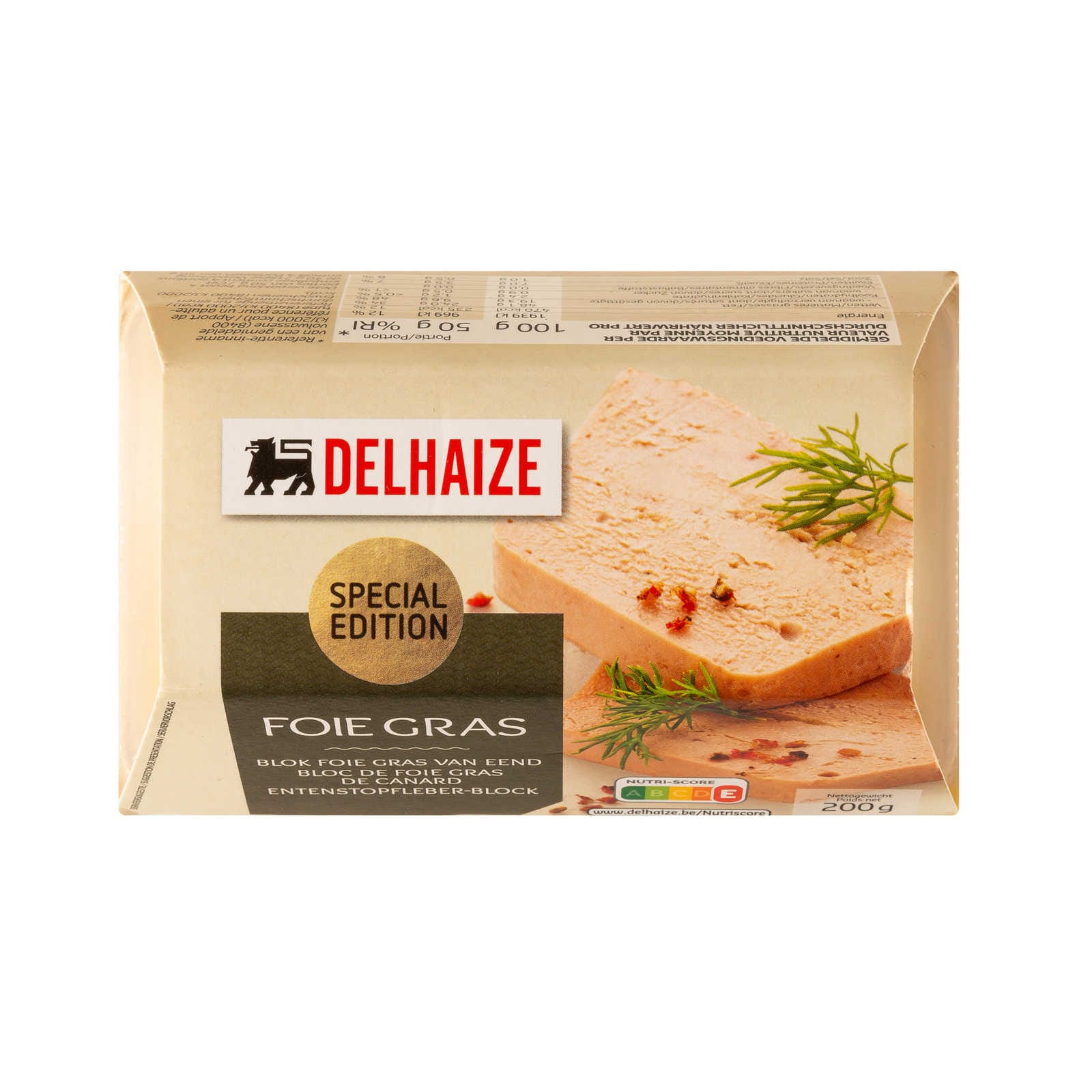 Delhaize | Foie gras | Canard | Bloc | 200 gr | Delhaize