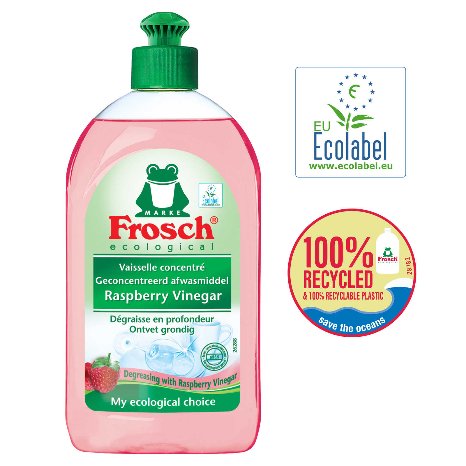 Frosch | Liquide vaisselle | Vinaigre de framboise | Eco | 50 cl | Delhaize
