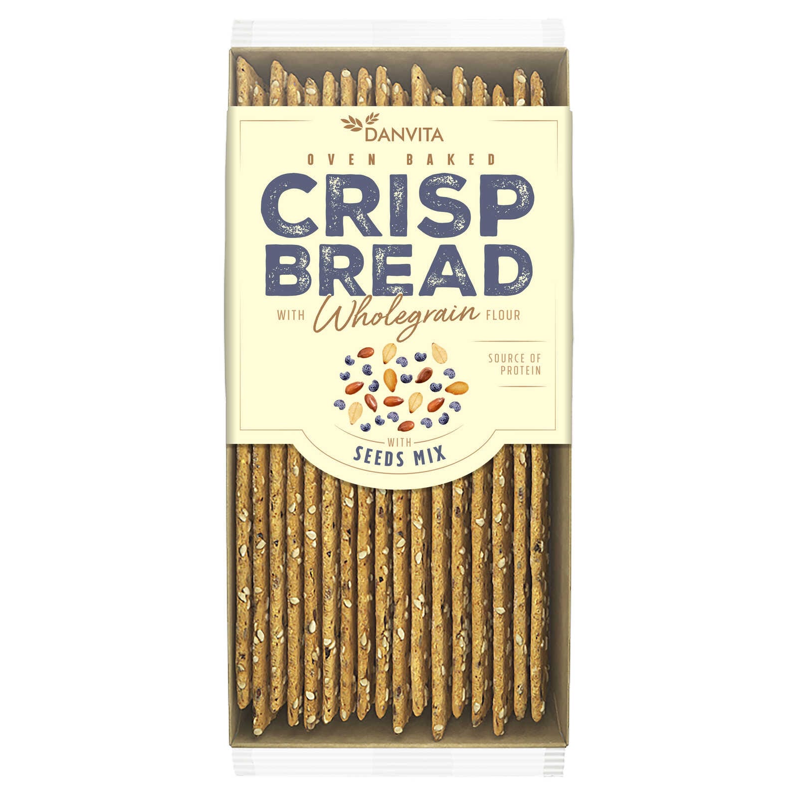 Danvita | Crisp bread | Volkoren | Zaden | 130 gr | Delhaize