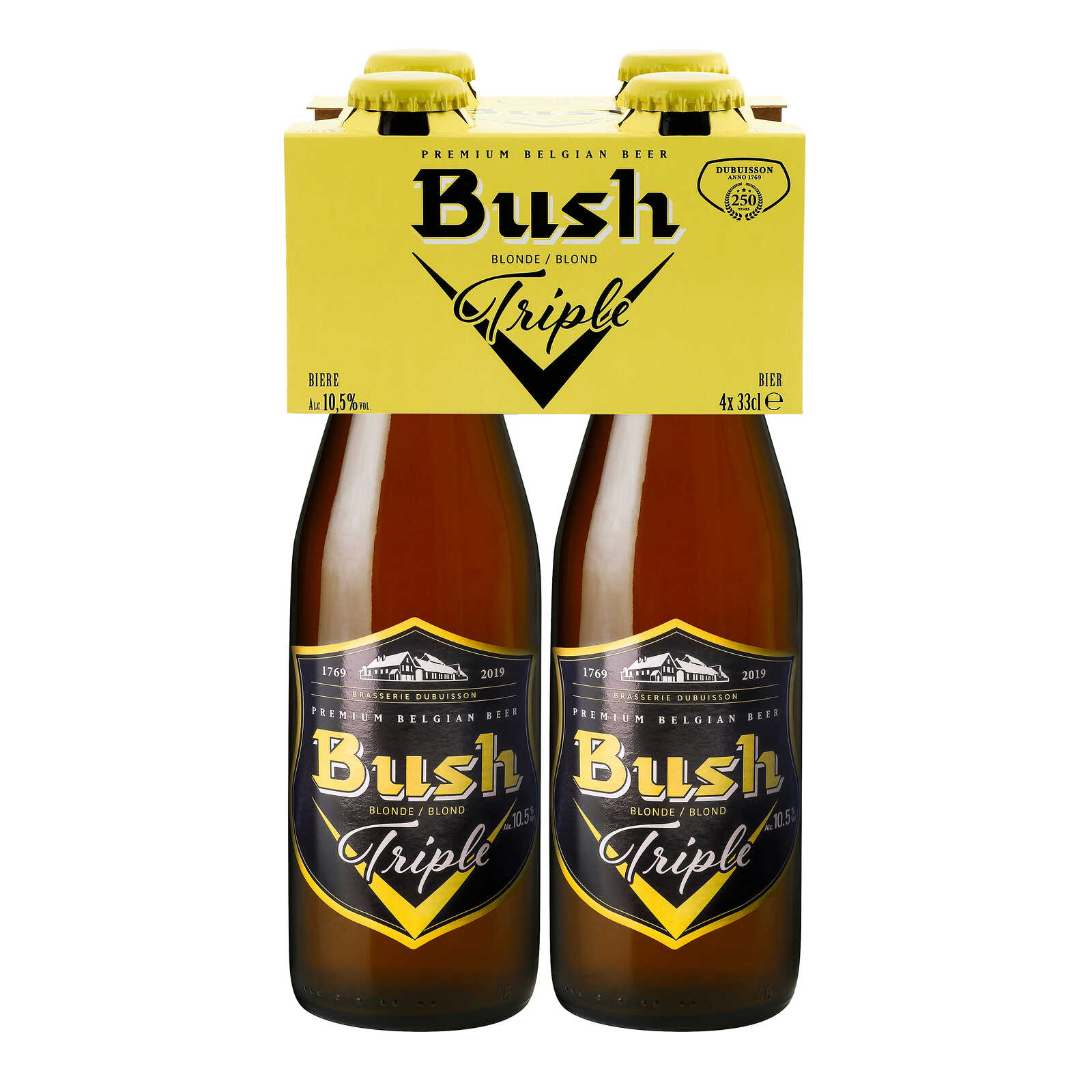 Bush | Bière blonde triple | 10,5% ALC. | Bouteille | 4 x 33 cl | Delhaize