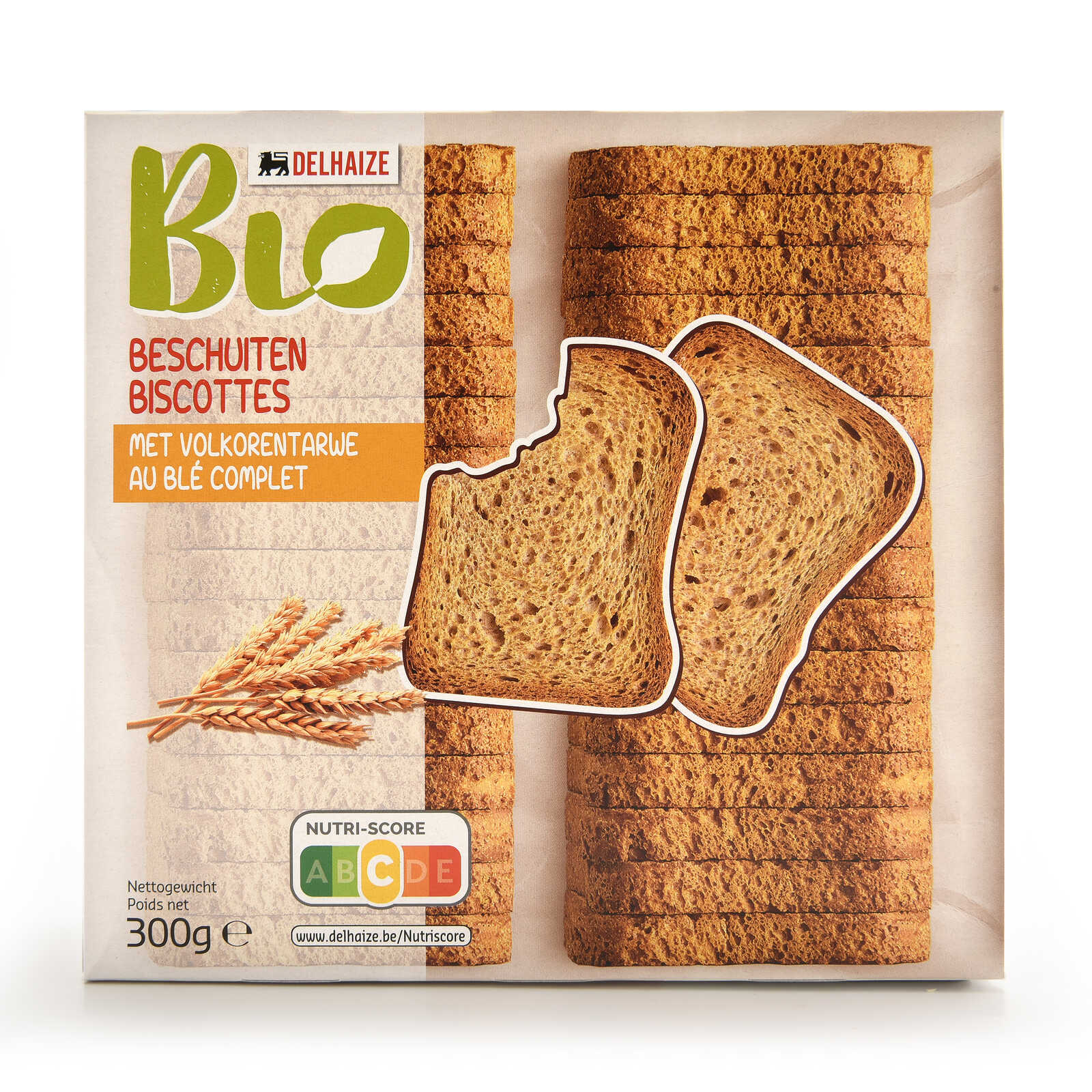 Delhaize | Bio | Beschuiten | Volkoren | Bio | 300 gr | Delhaize