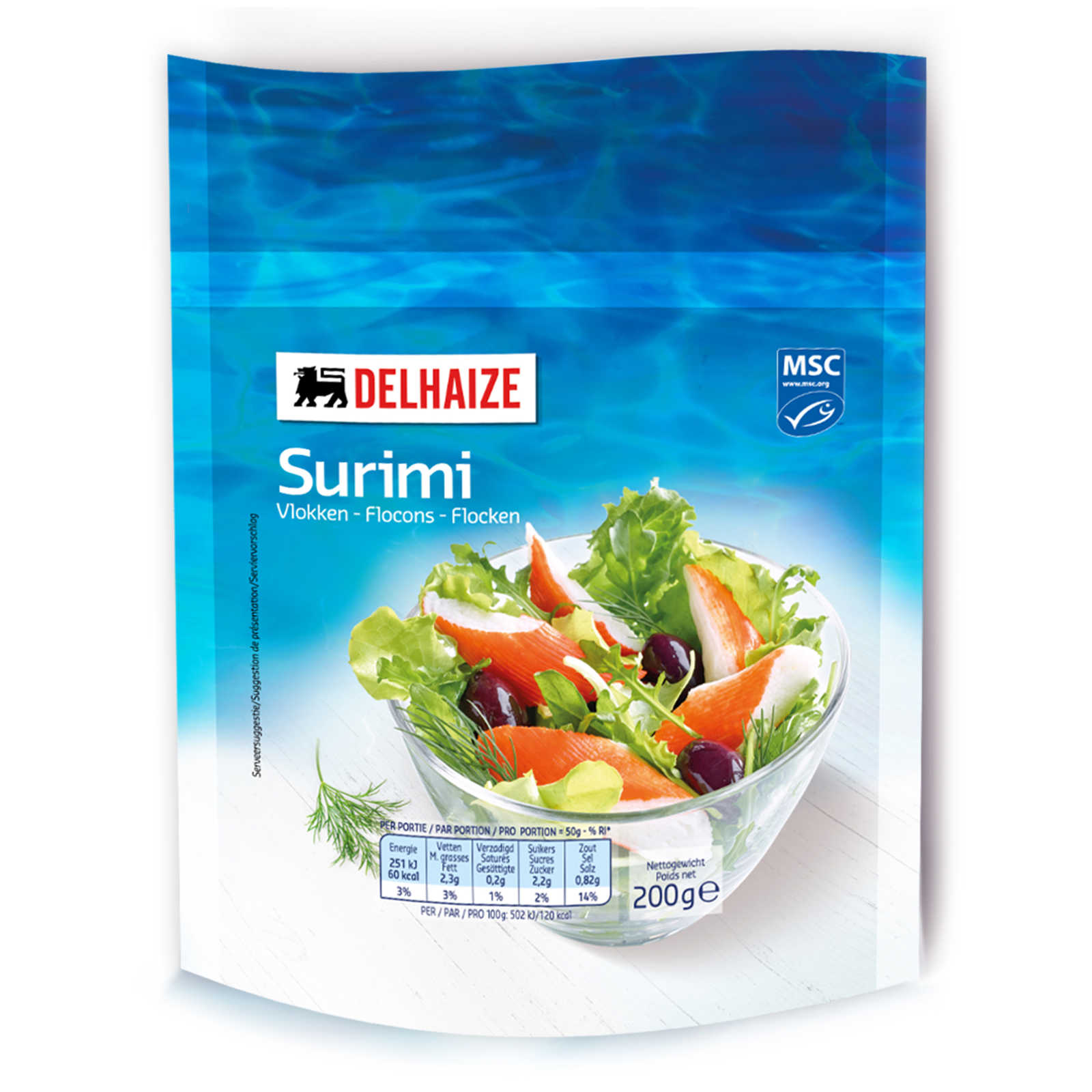 Delhaize | Chunks de surimi (preparation de chair de poisson avec ...
