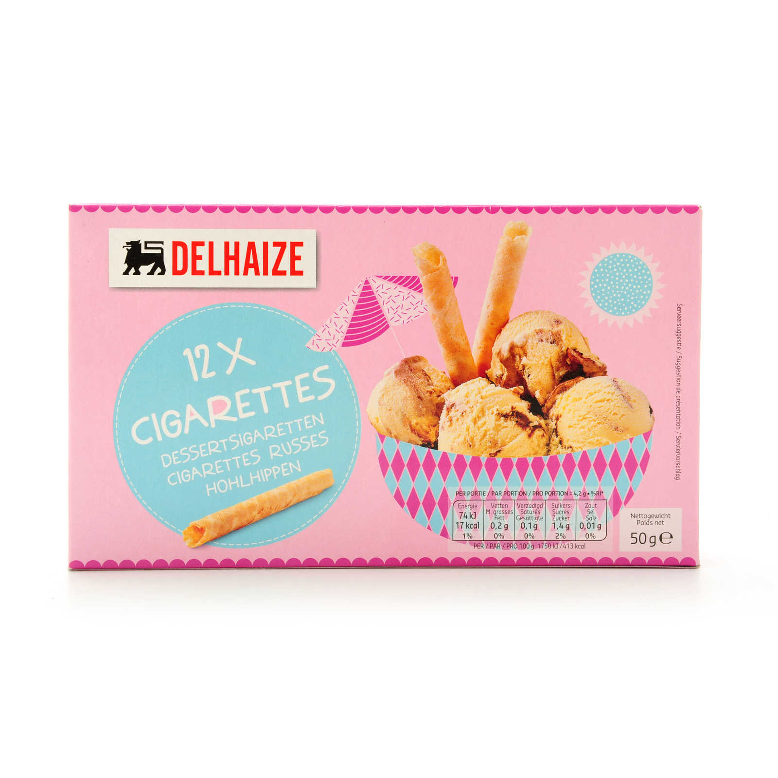 Delhaize | Koekjes | Ijs | Sigaren | 50 gr | Delhaize
